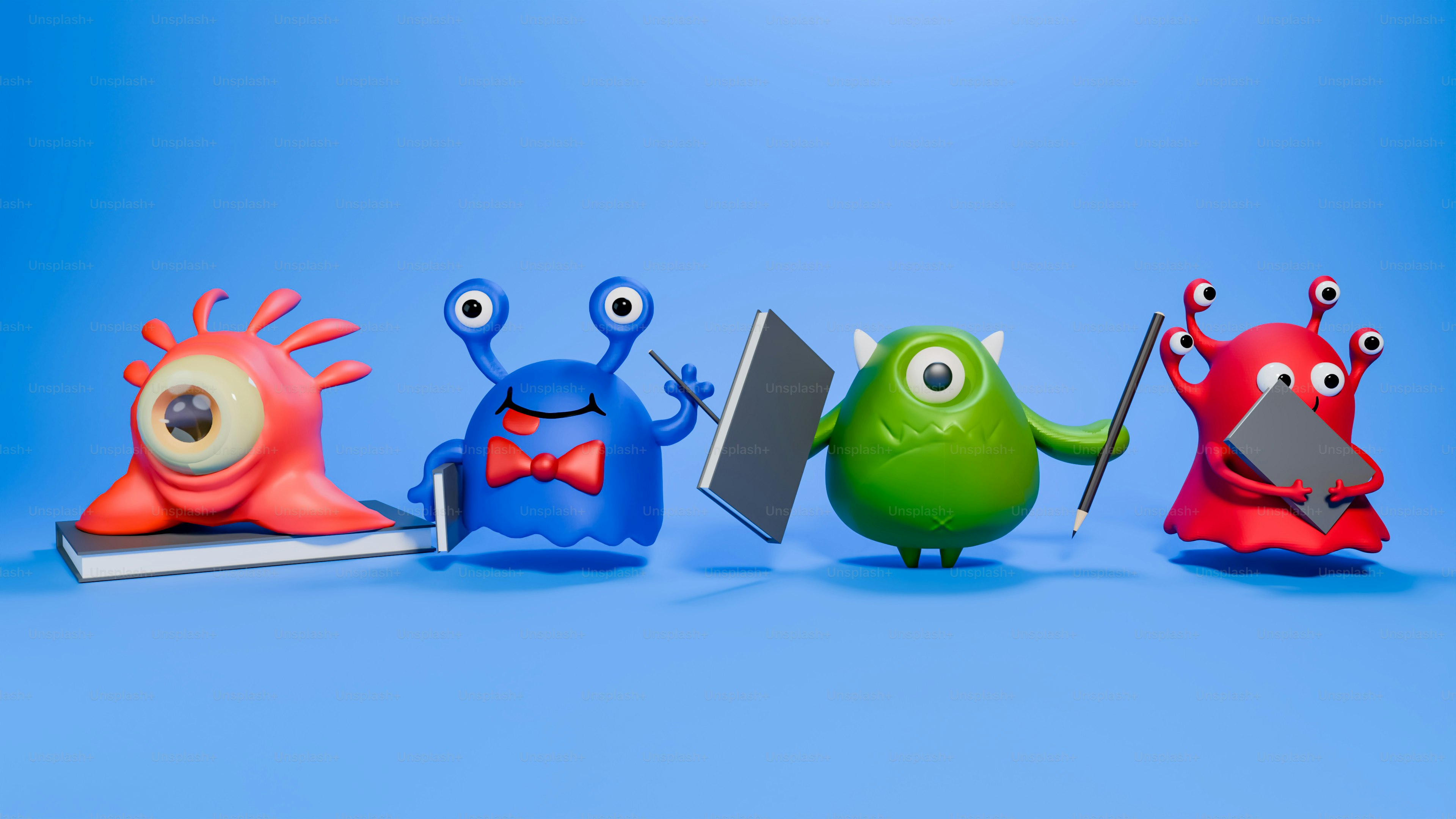 A group of toy monsters with a sword and shield photo – Cute Image on ...