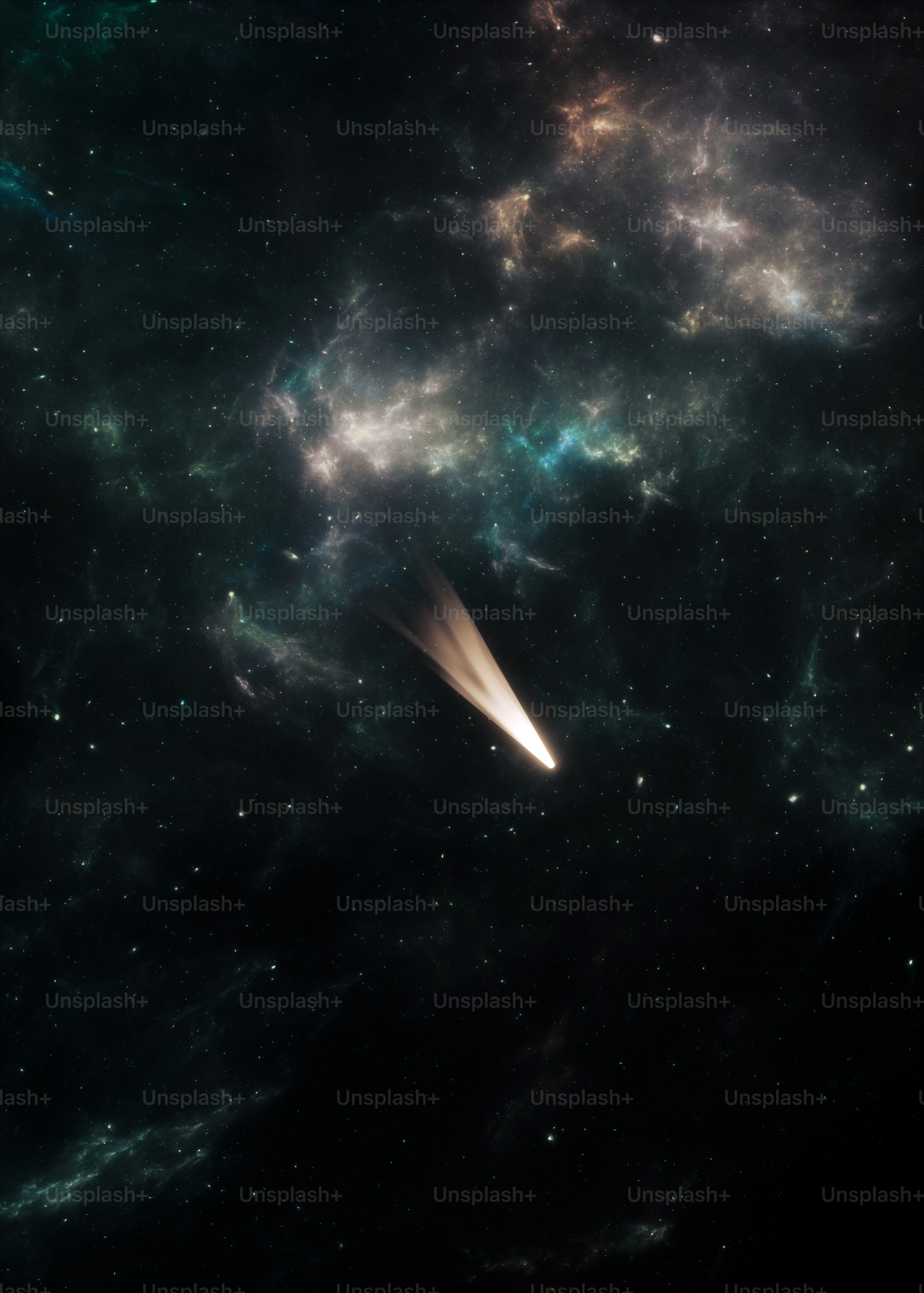 An artist's impression of a distant object in space photo – Shooting star Image on Unsplash
