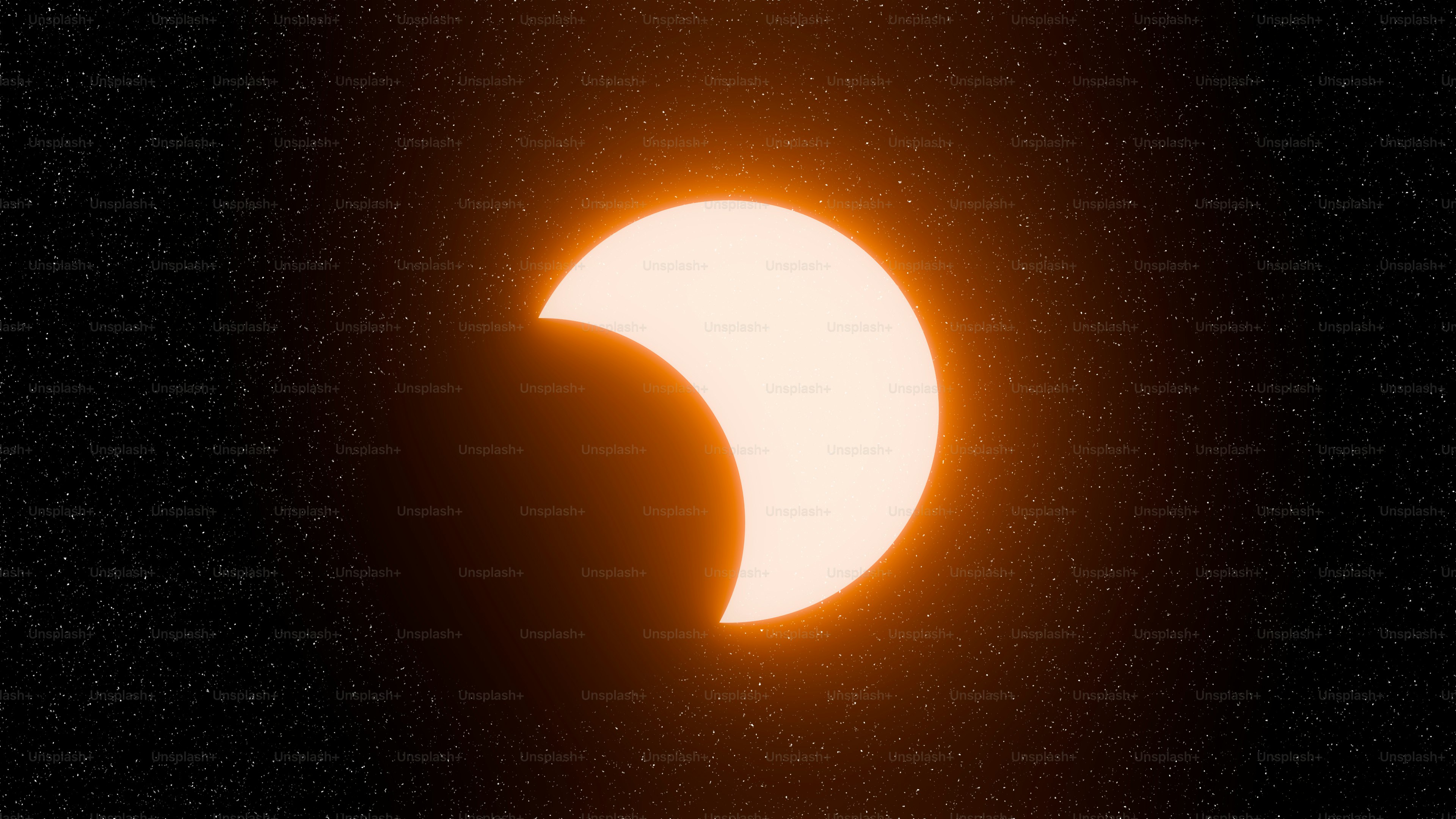 A partial solar eclipse seen through a telescope lens photo – Wallpaper ...