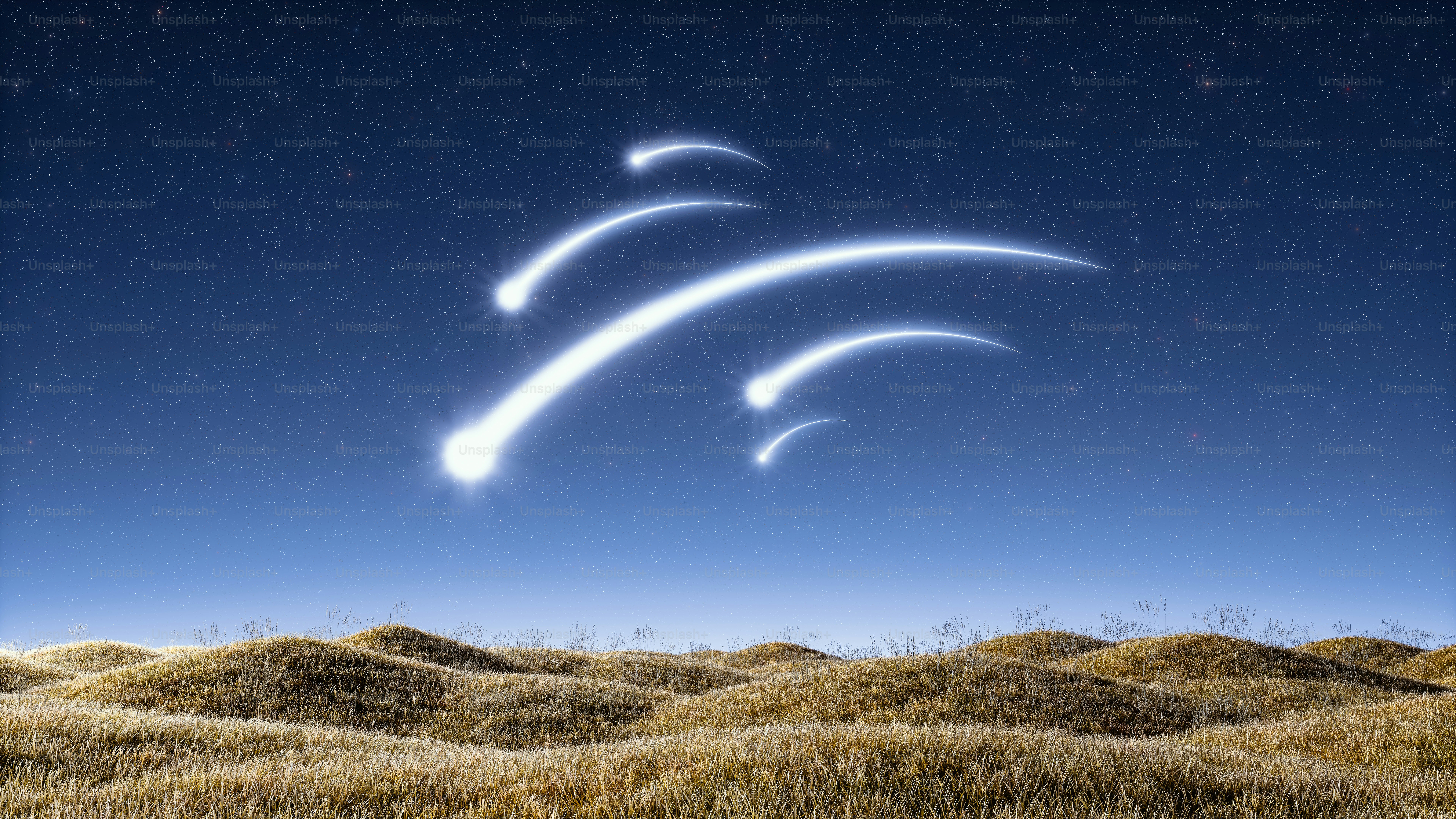 A group of birds flying over a dry grass field photo – Star flares ...