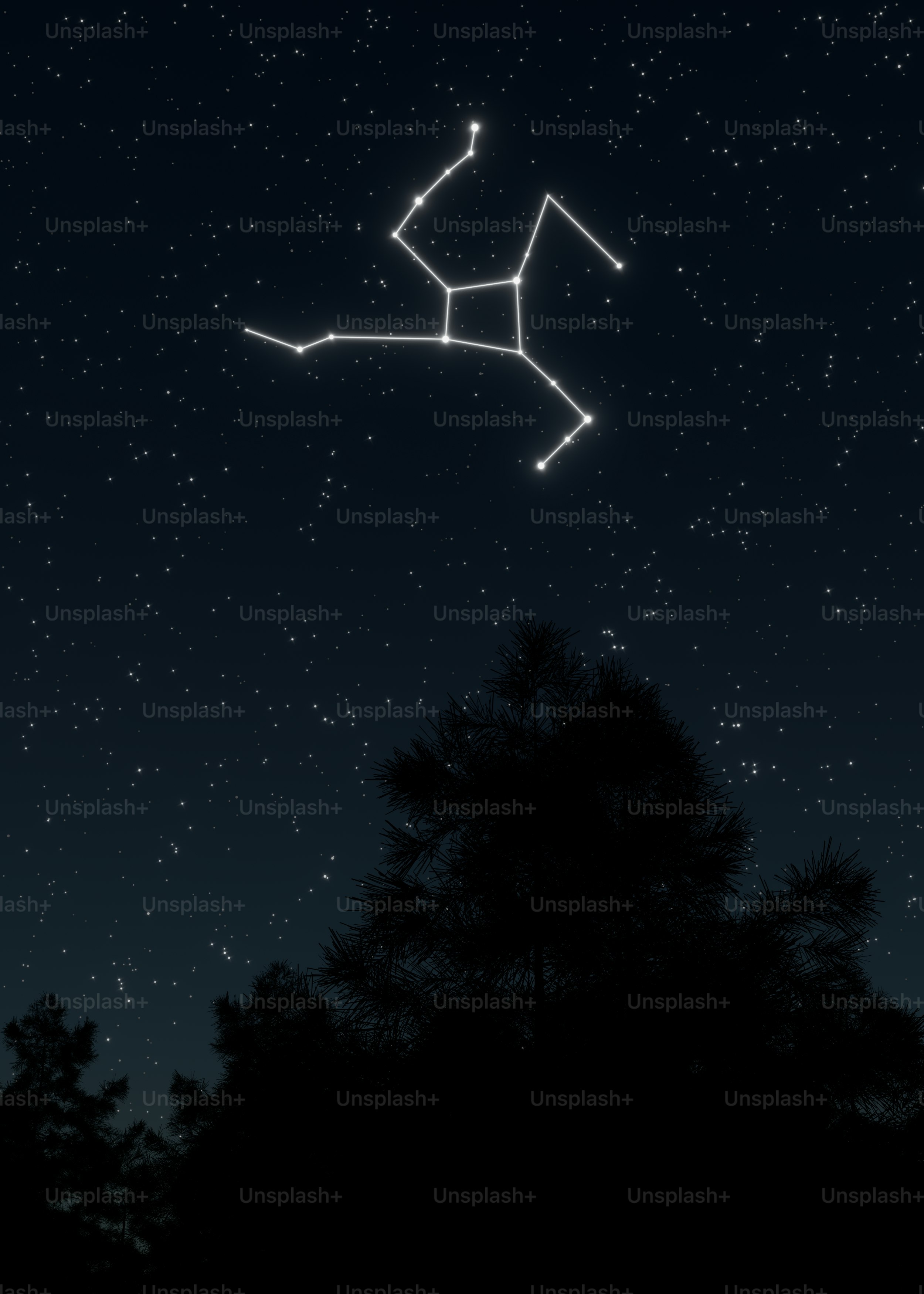 A night sky with a star in the middle of it photo – Astronomy Image on ...