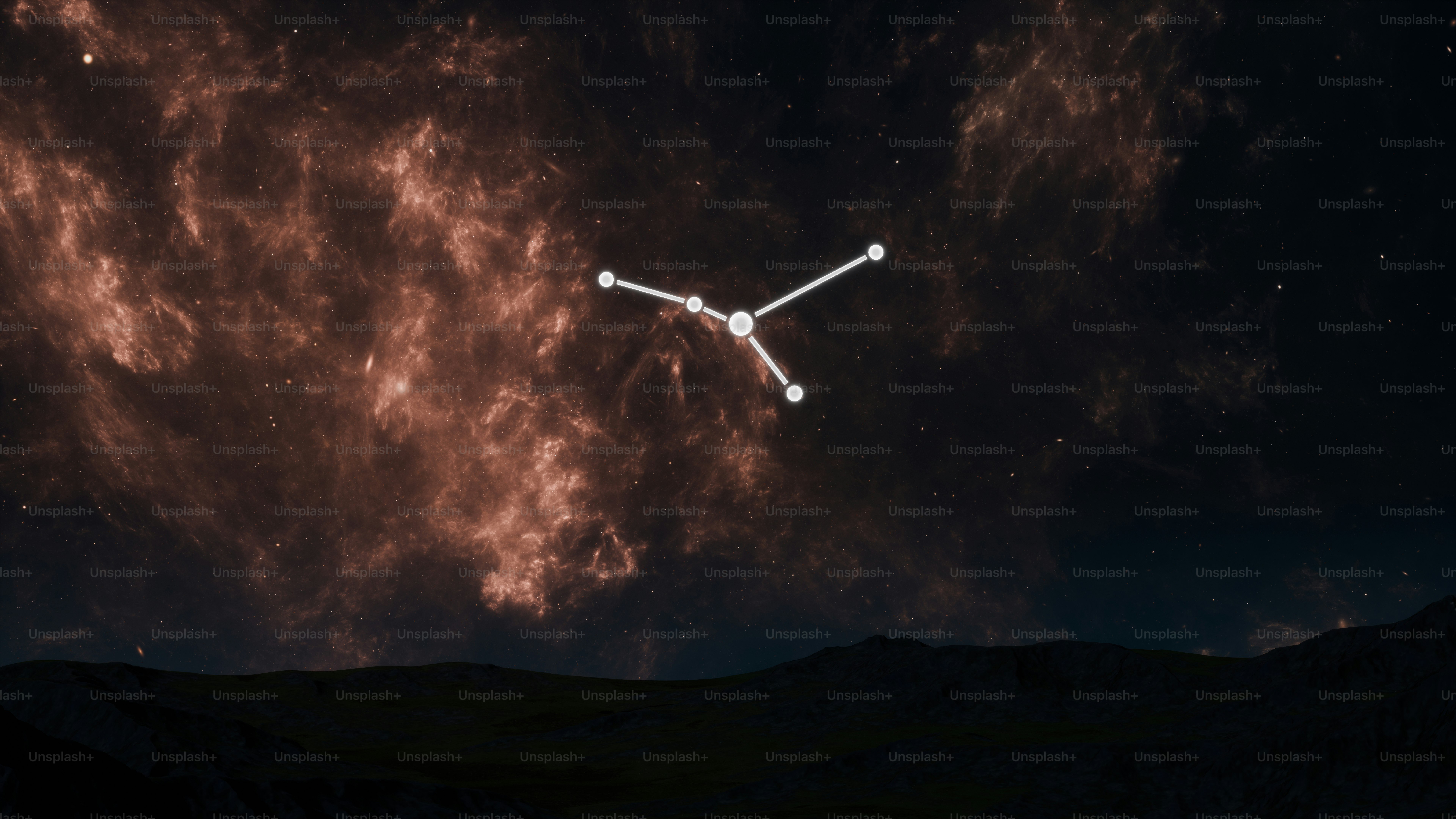 A plane flying through the night sky photo – Cancer constellation Image ...