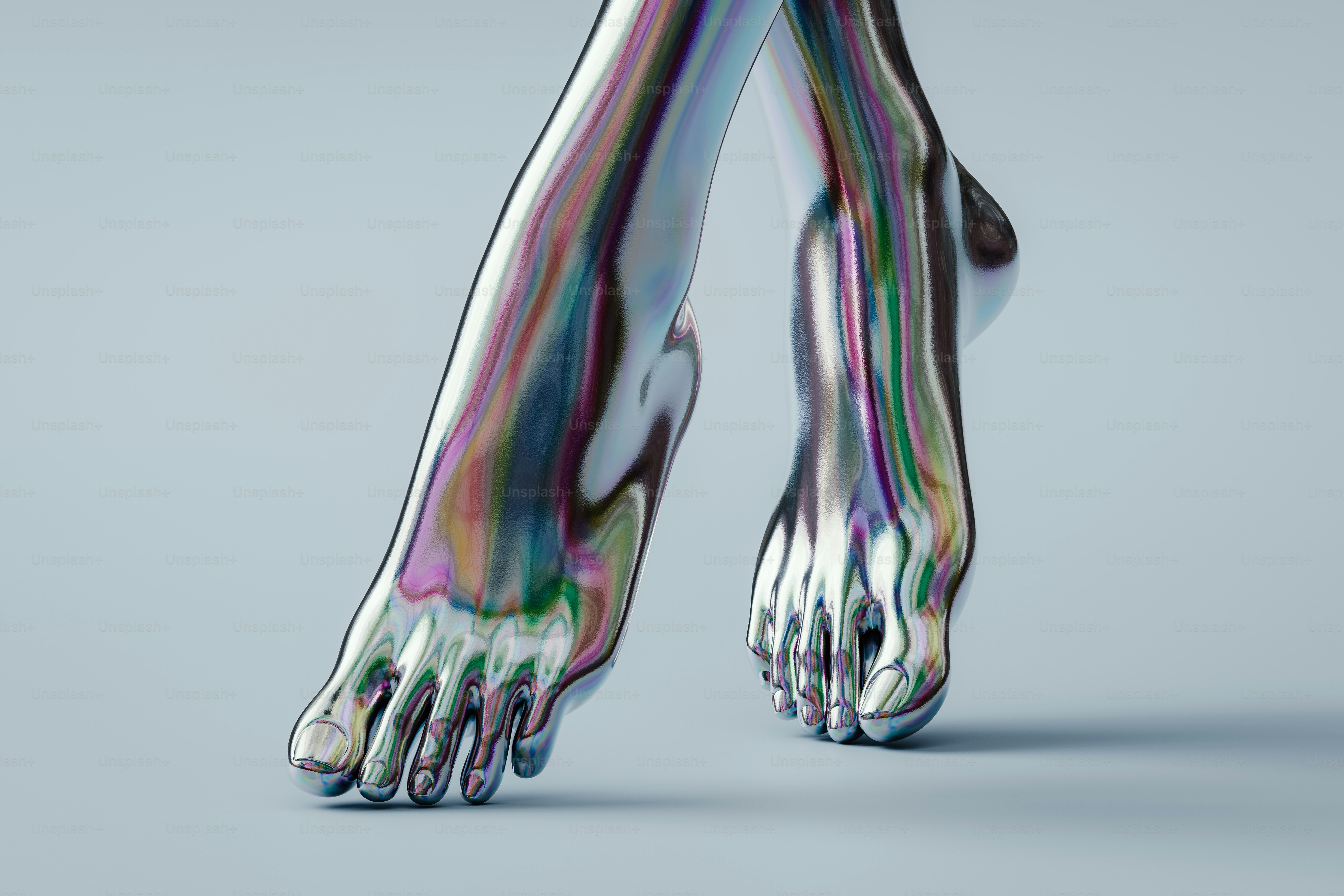 A 3D image of a woman's legs and feet photo – Digital image Image on ...
