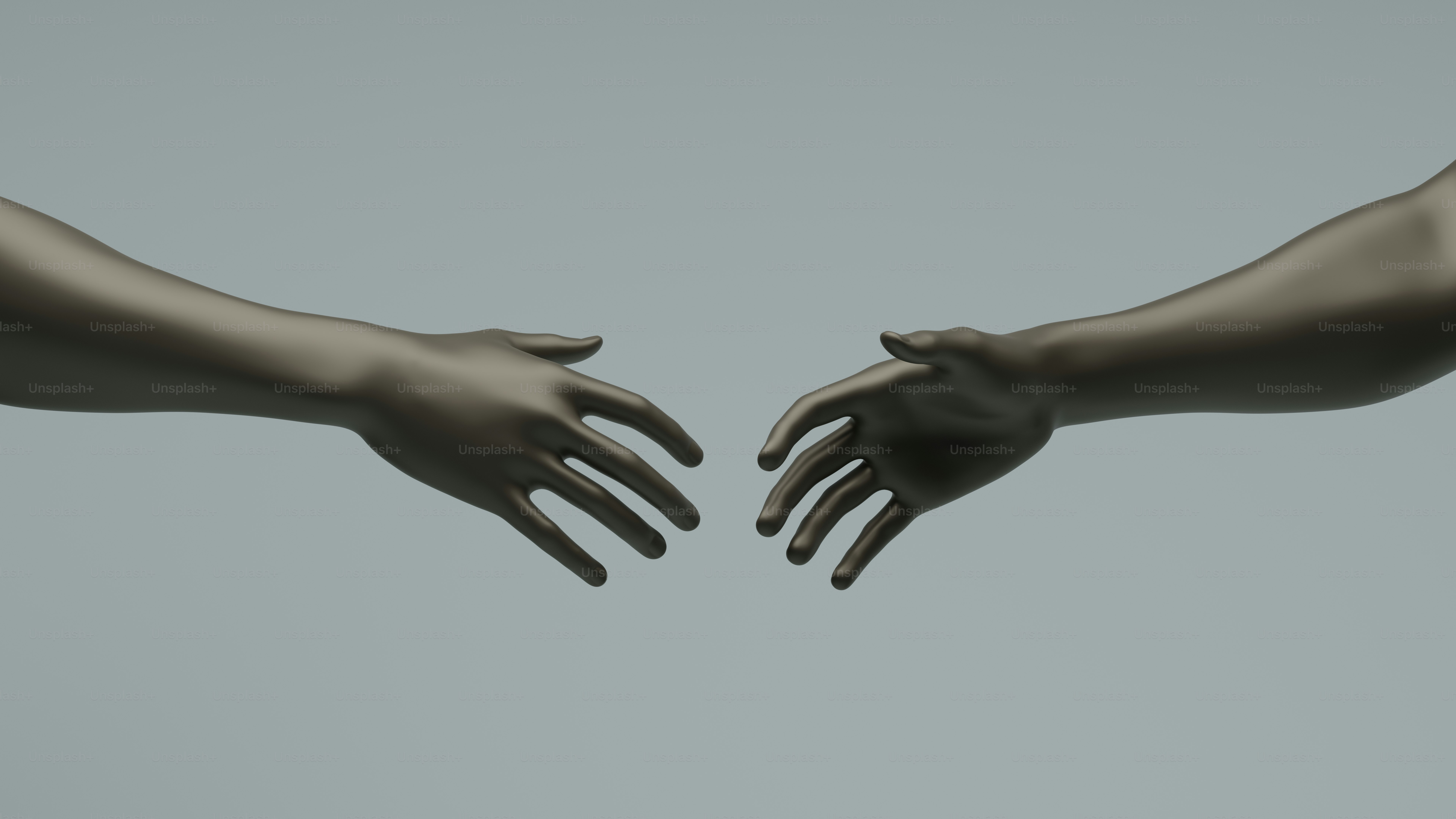 Two hands reaching towards each other in the air photo – Human Image on ...