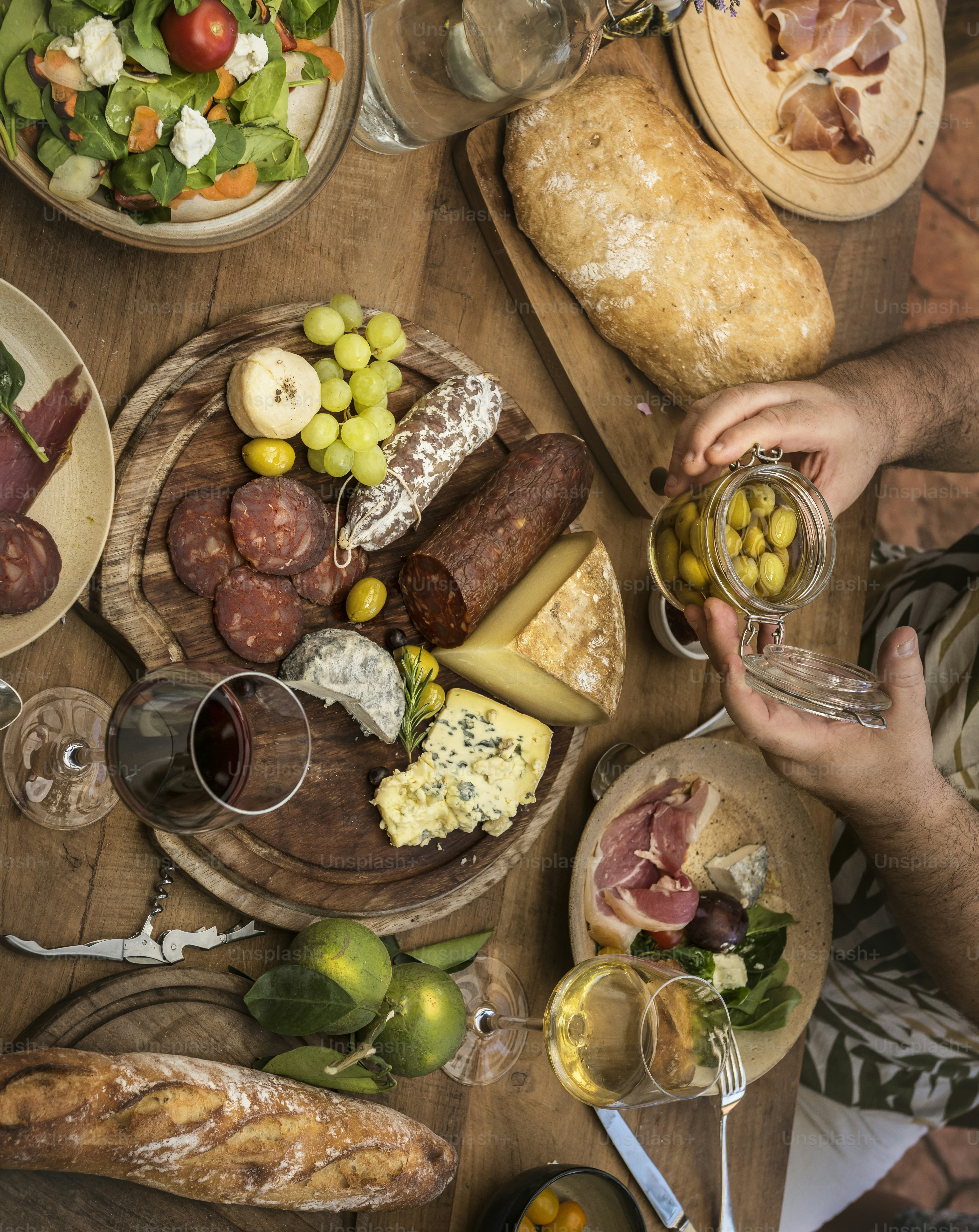 Assorted cold cuts and cheese platter food photography recipe idea ...