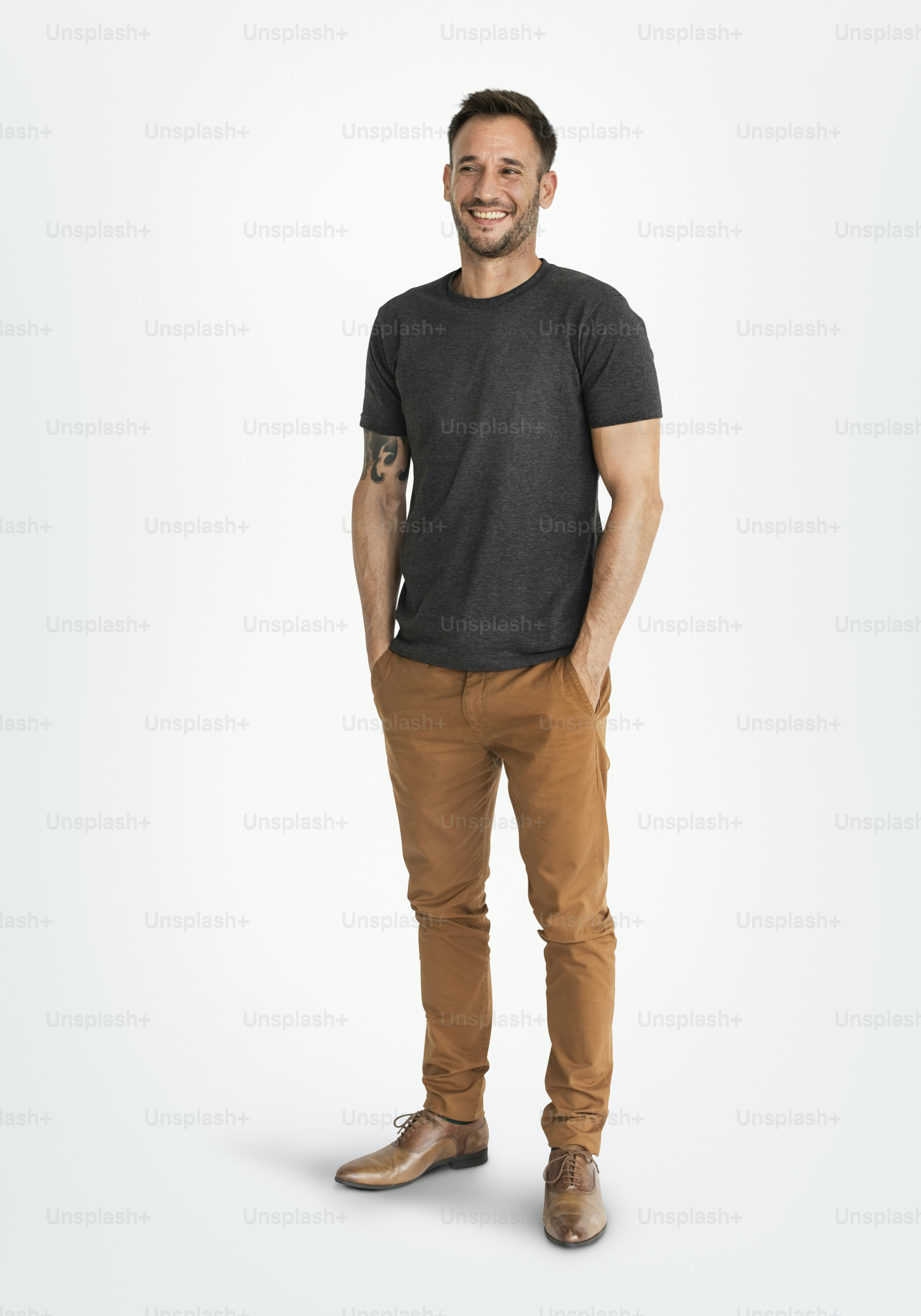 Man Smiling Happiness Carefree Emotional Expression Concept photo ...
