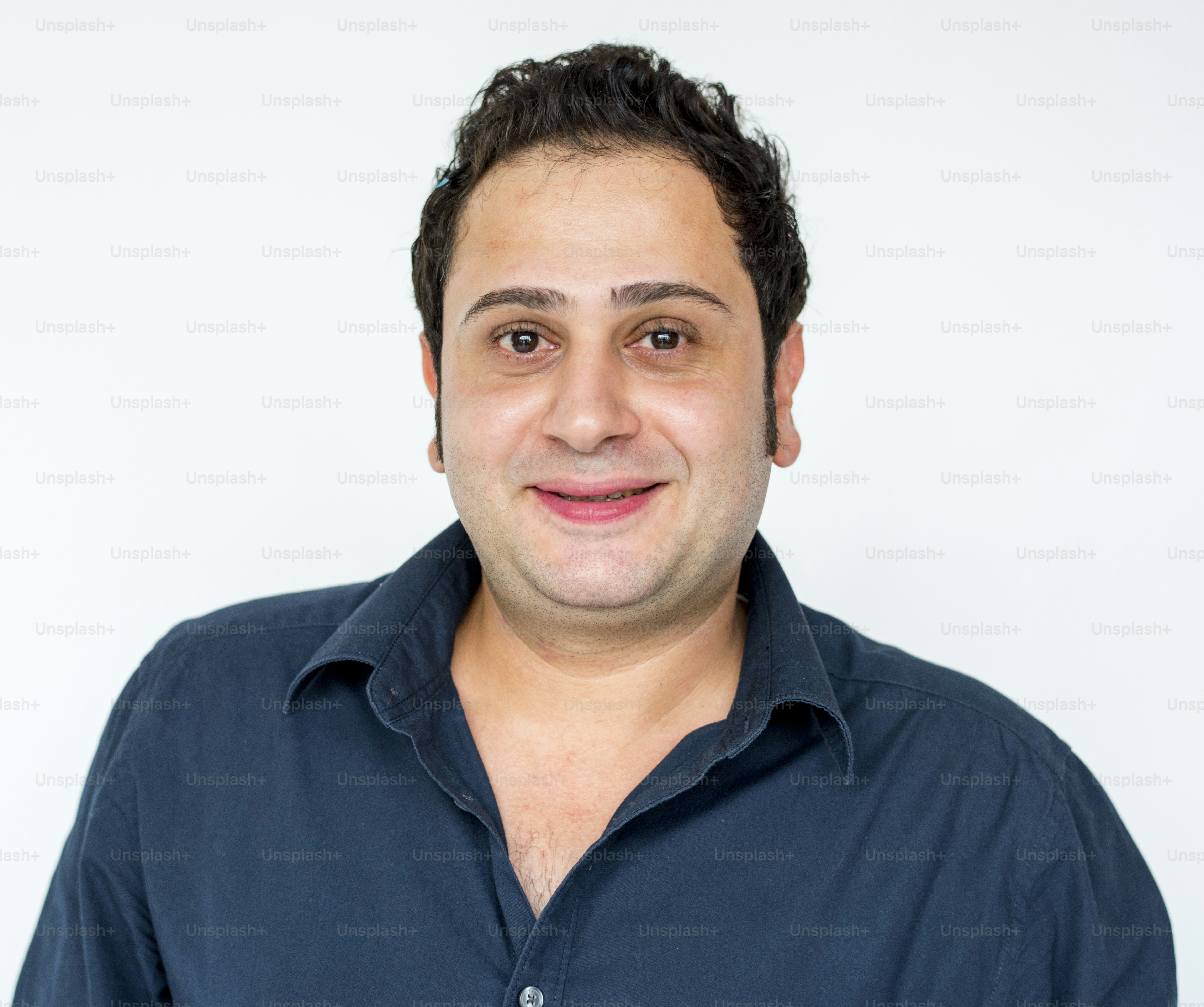 Adult Man Smiling Face Expression Studio Portrait photo – Photography ...