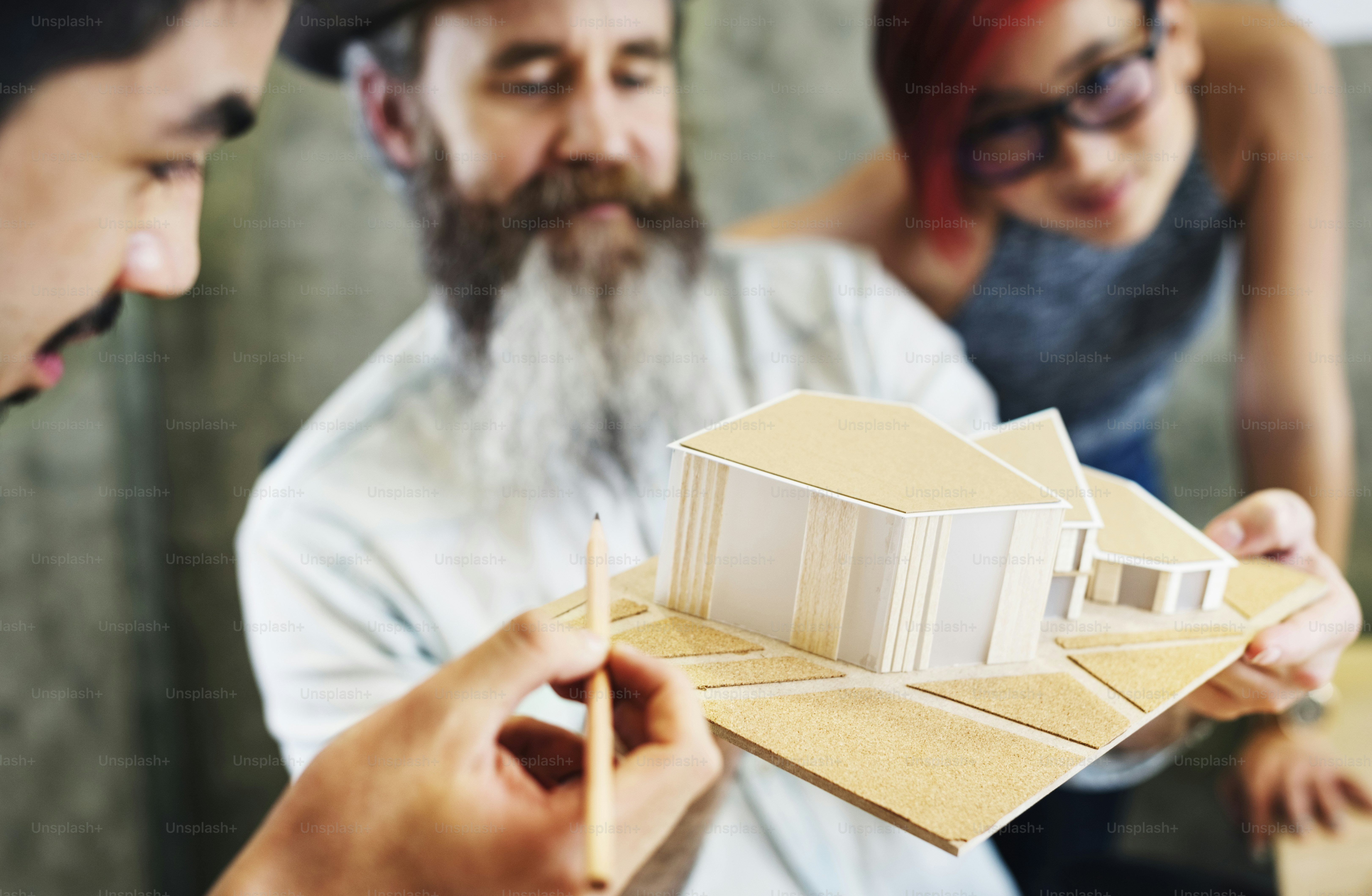 Design Studio Architect Creative Occupation House Model Concept photo ...