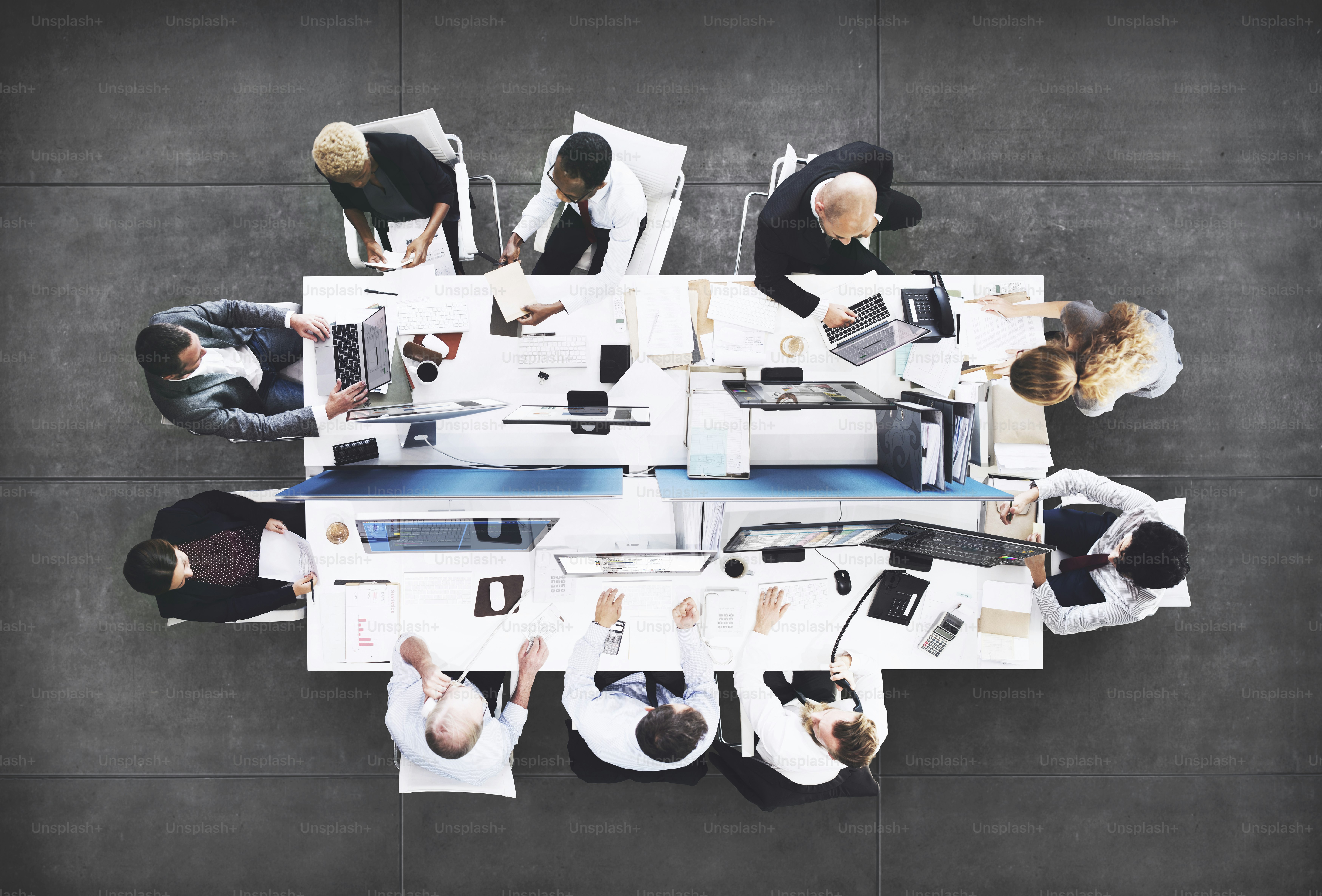 Business People Meeting Discussion Working Office Concept photo – Men ...