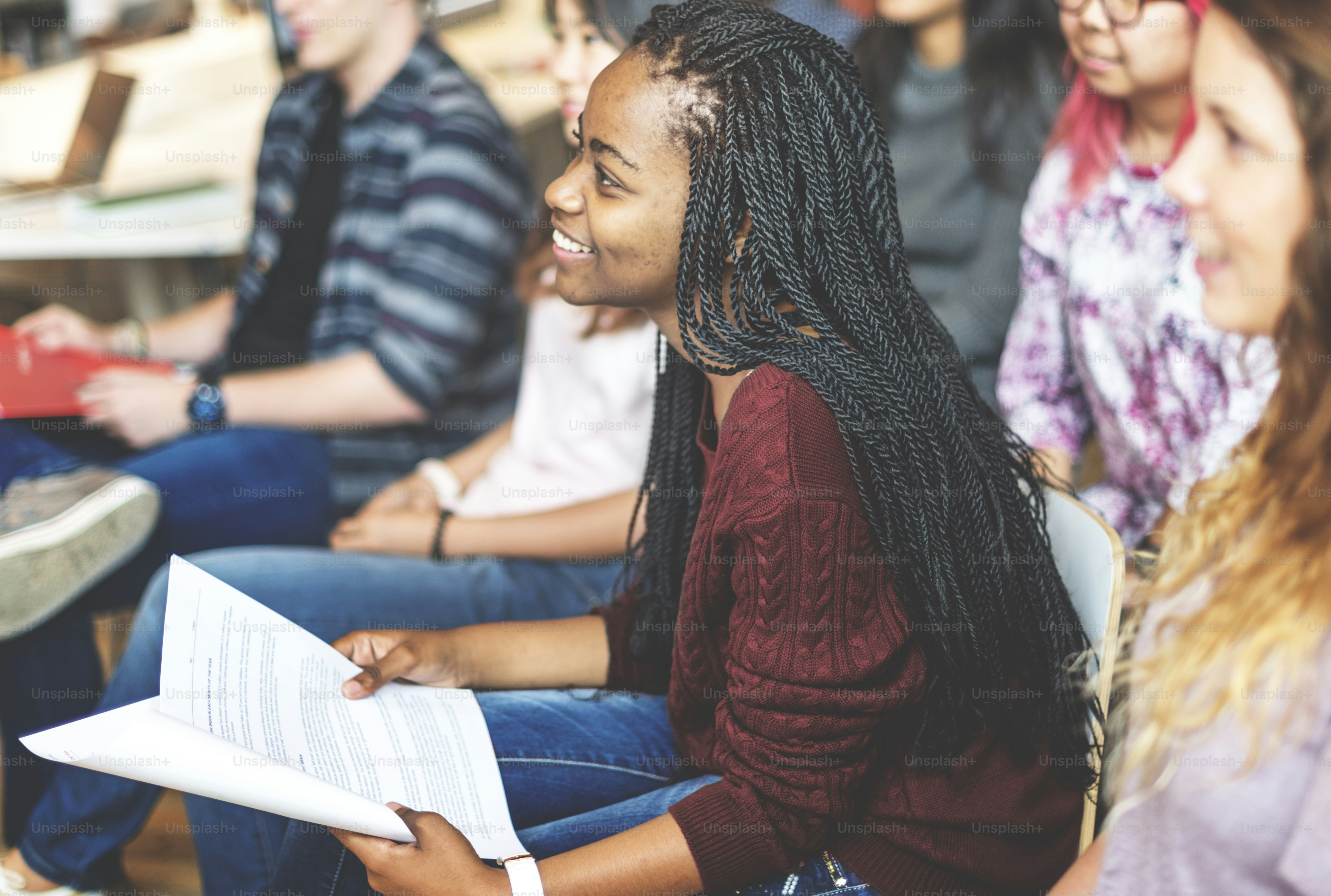 Student Study Classmate Classroom Lecture Concept photo – Book Image on ...