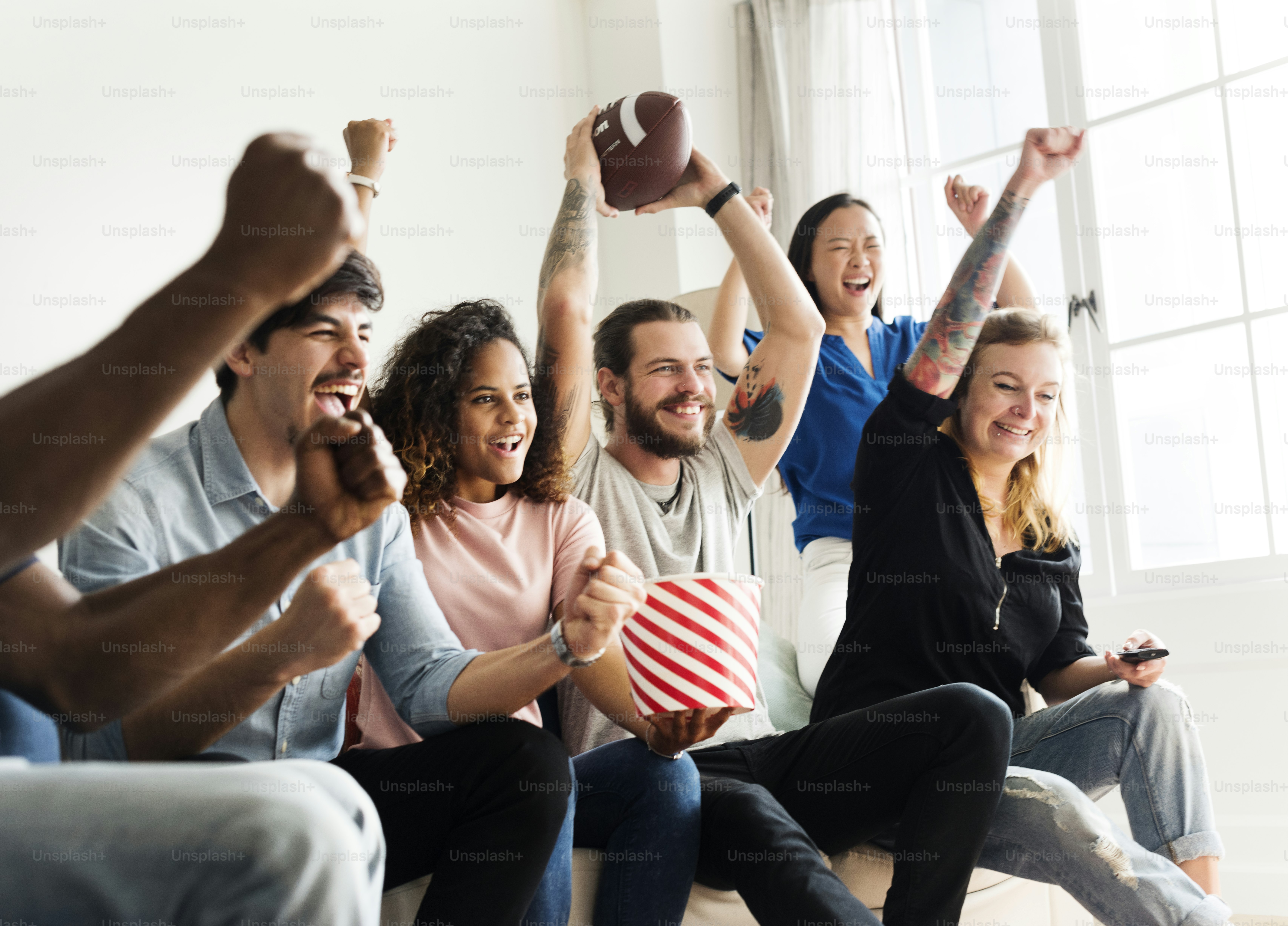 Friends cheering sport league together photo – Adult Image on Unsplash