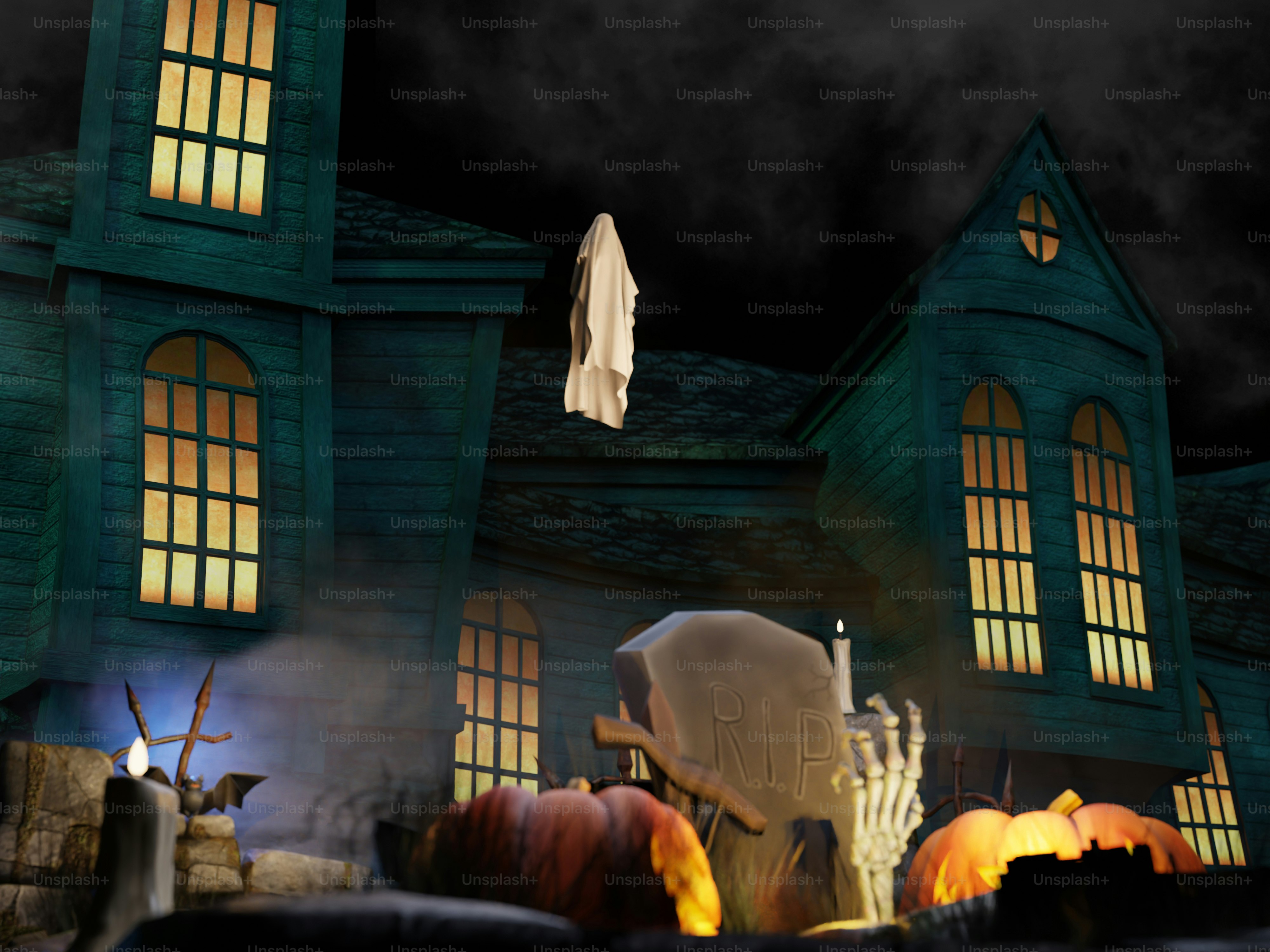 Spooky House Halloween Wallpaper