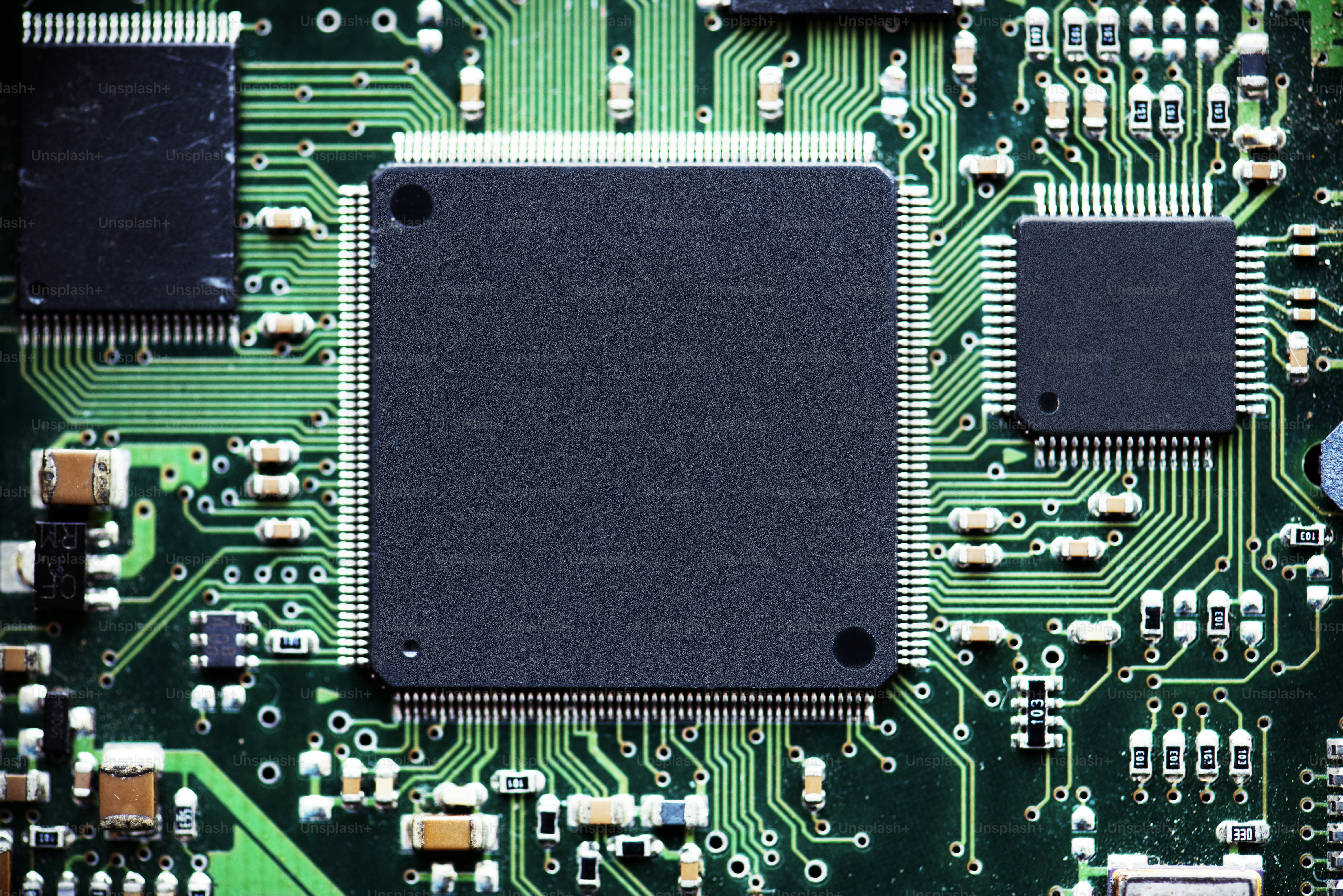 Closeup of electronics circuit board photo – Single object Image on ...
