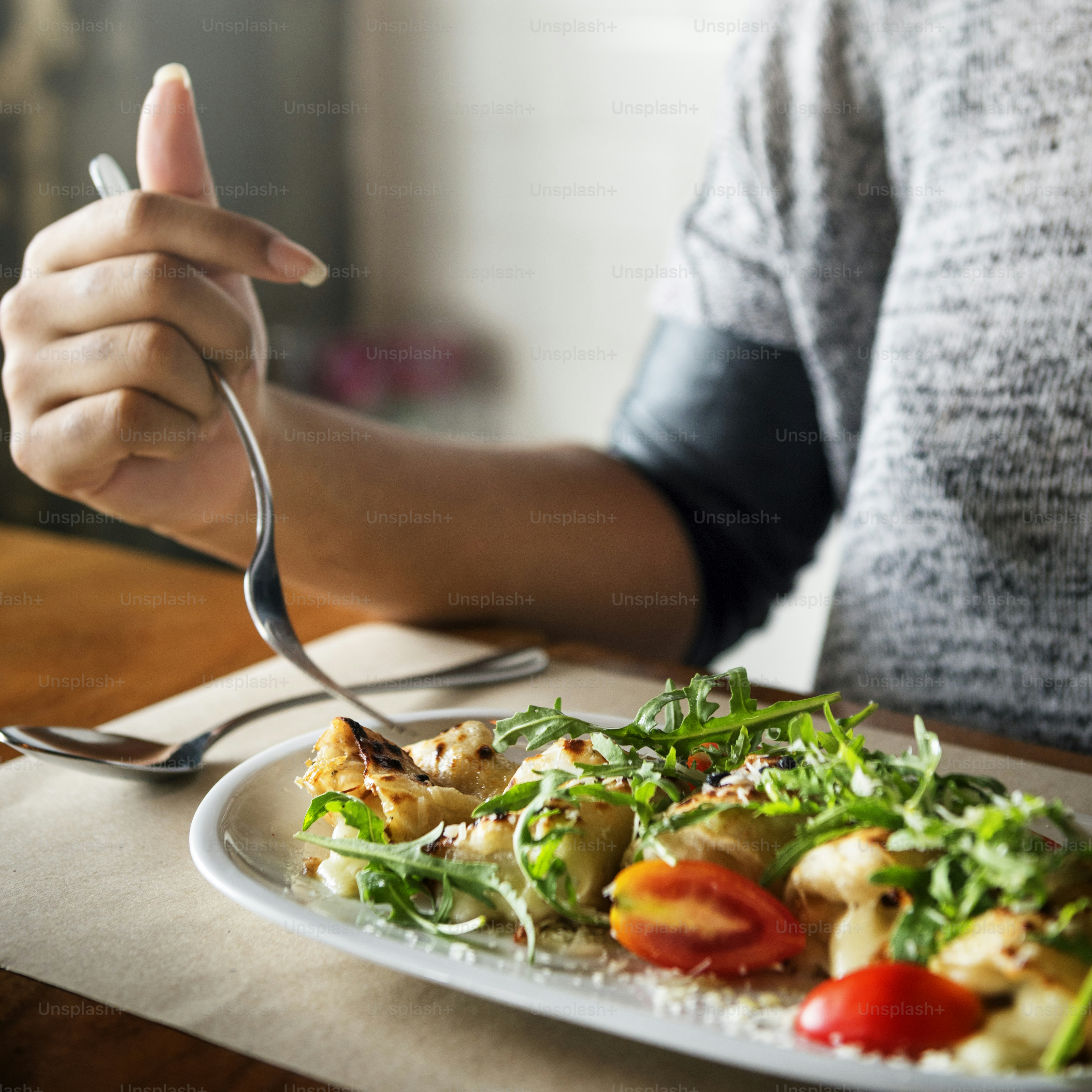 Lifestyle Style Relaxation Meal Food Female Casual Concept photo ...