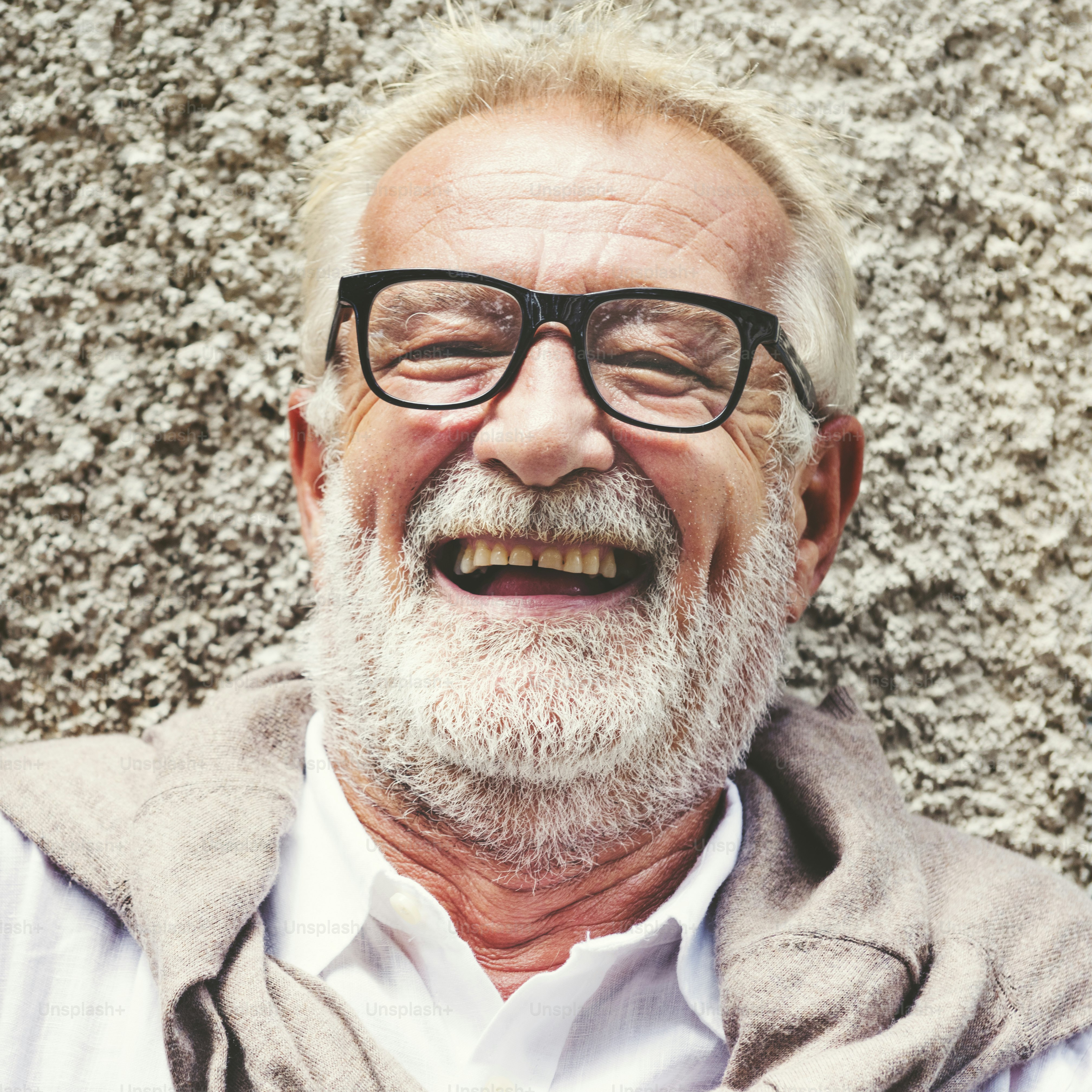 Senior Handsome Man Smiling Happiness Concept photo – Happiness Image ...