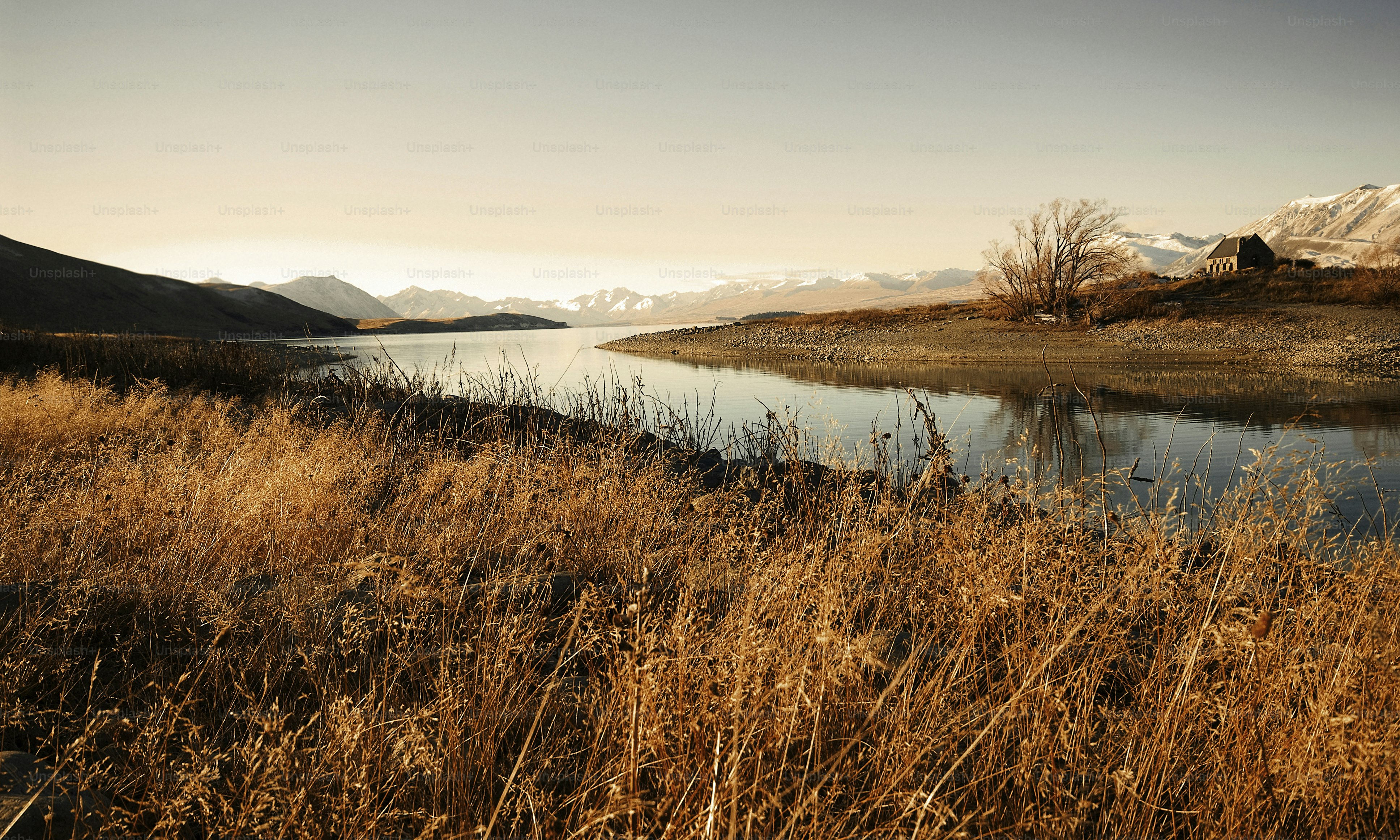 Small Cottage In A Rural Area Mountain Concept photo – Pond Image on ...