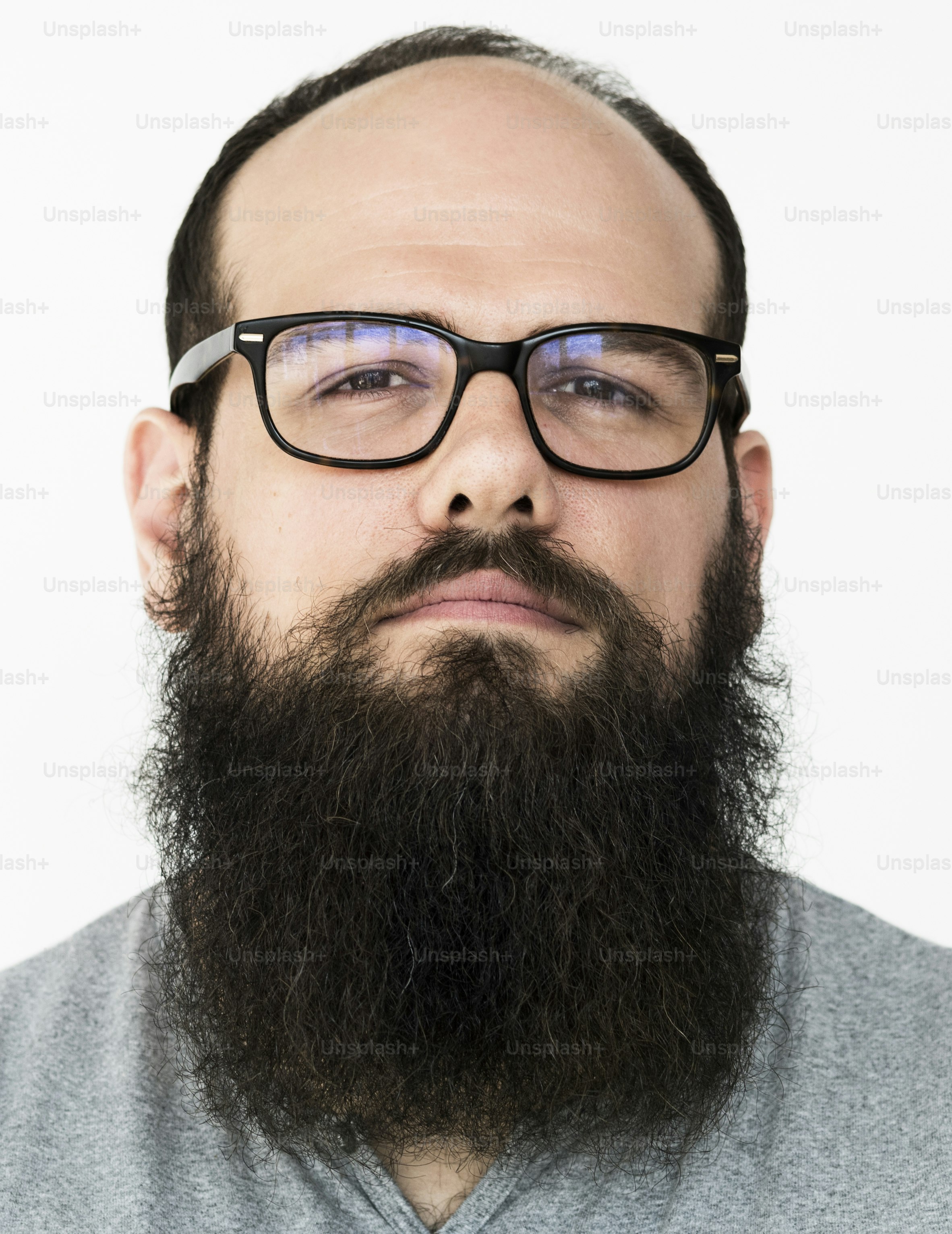 Adult Man Serene Face Expression Studio Portrait photo – Adults only ...