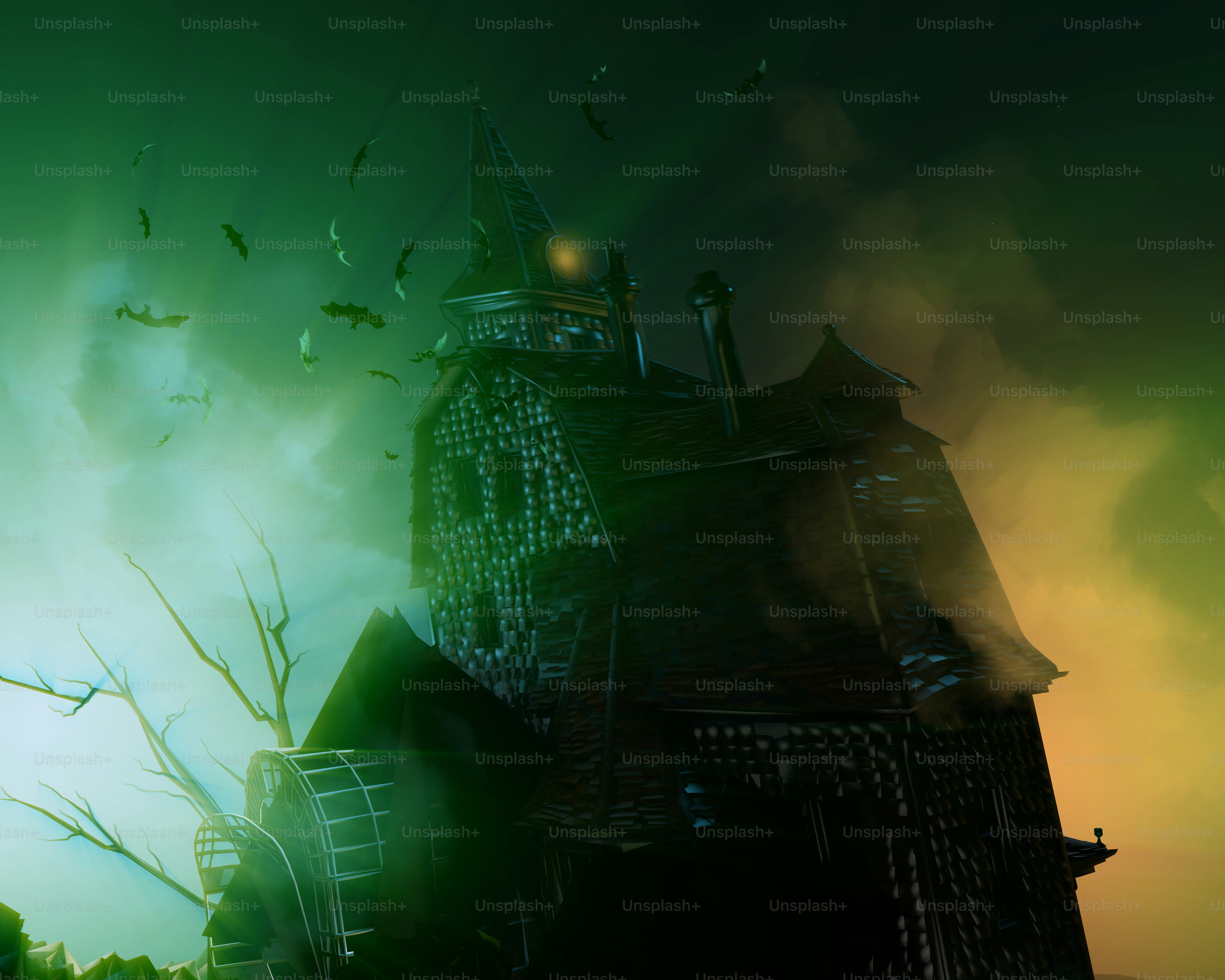 A very tall tower with a clock on it photo – Halloween Image on Unsplash