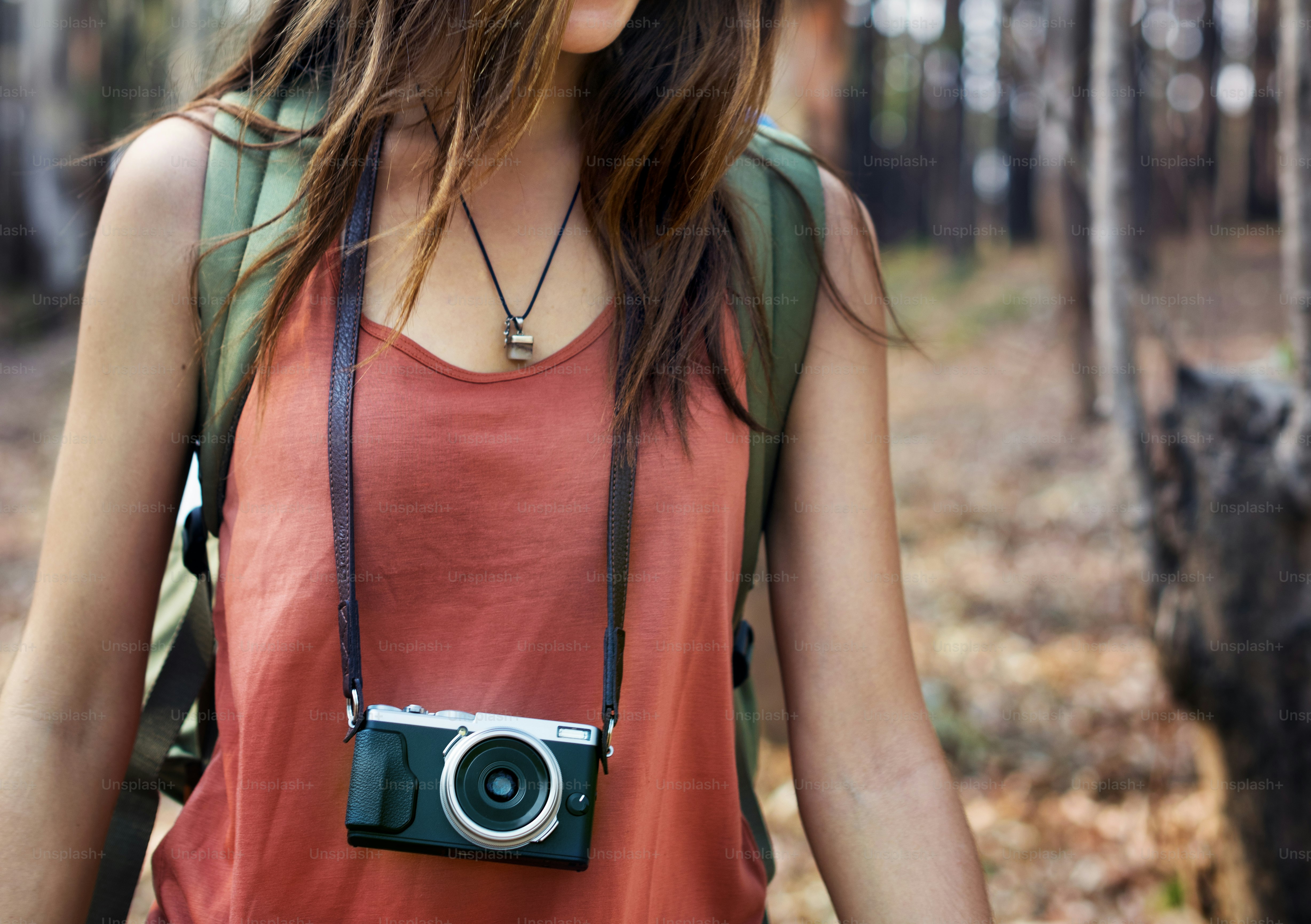 Girl Walking Exploring Outdoors Camera Concept photo – Adults only ...