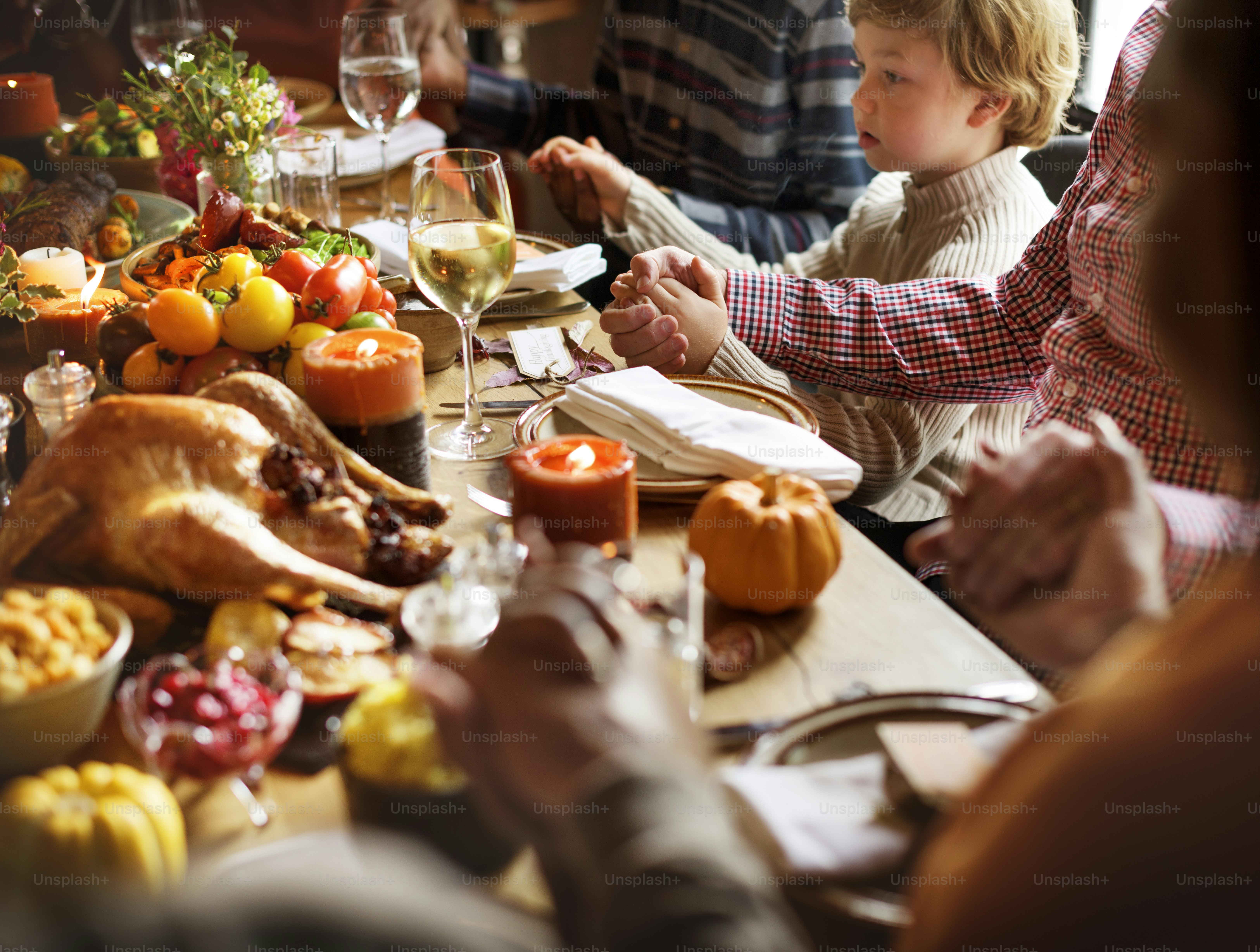 People Holding Hands Praying Thanksgiving Celebration Concept photo ...