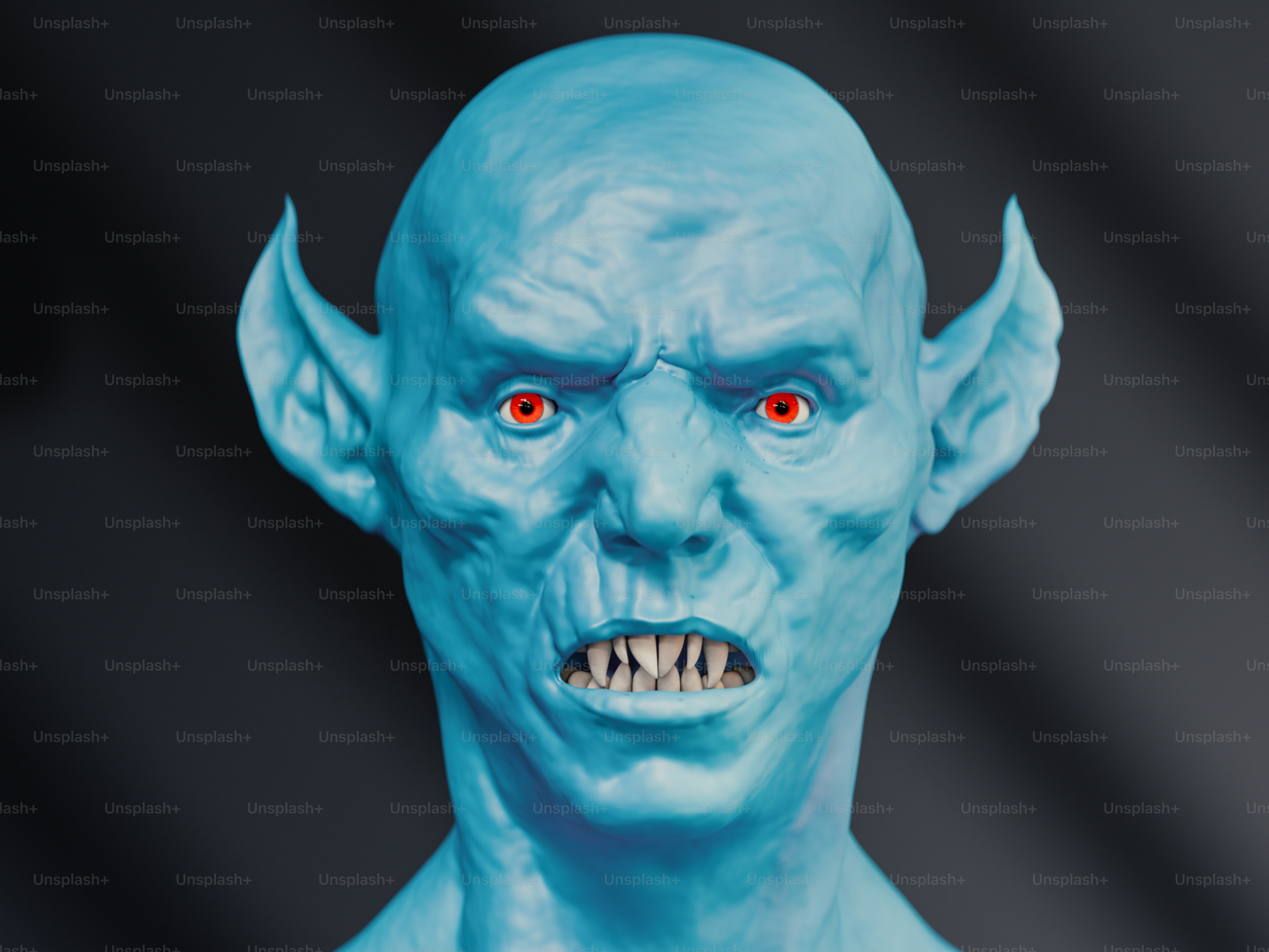 A man with red eyes and a blue face photo – Halloween Image on Unsplash