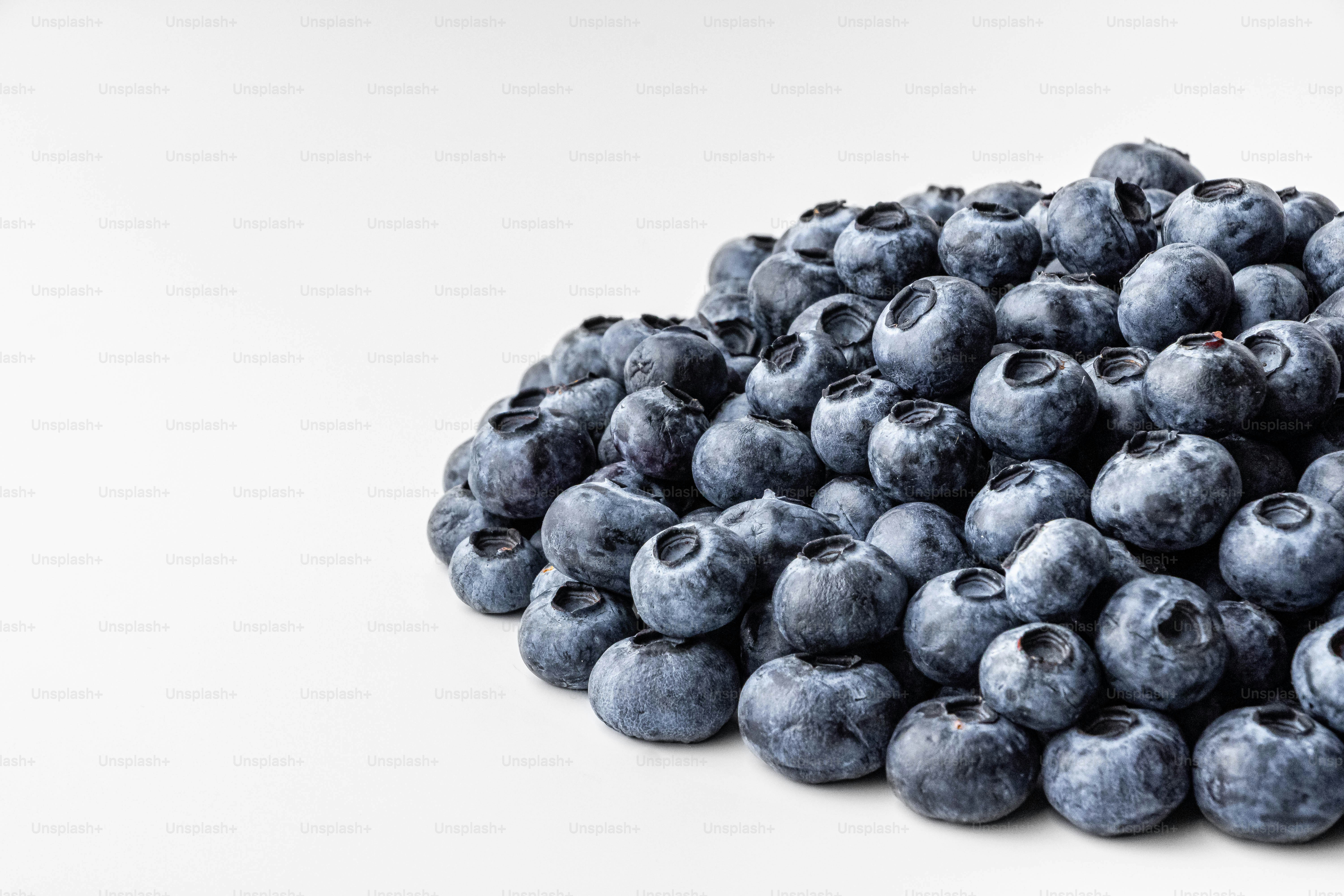 A single blueberry sitting on a white surface photo – Blueberries Image ...