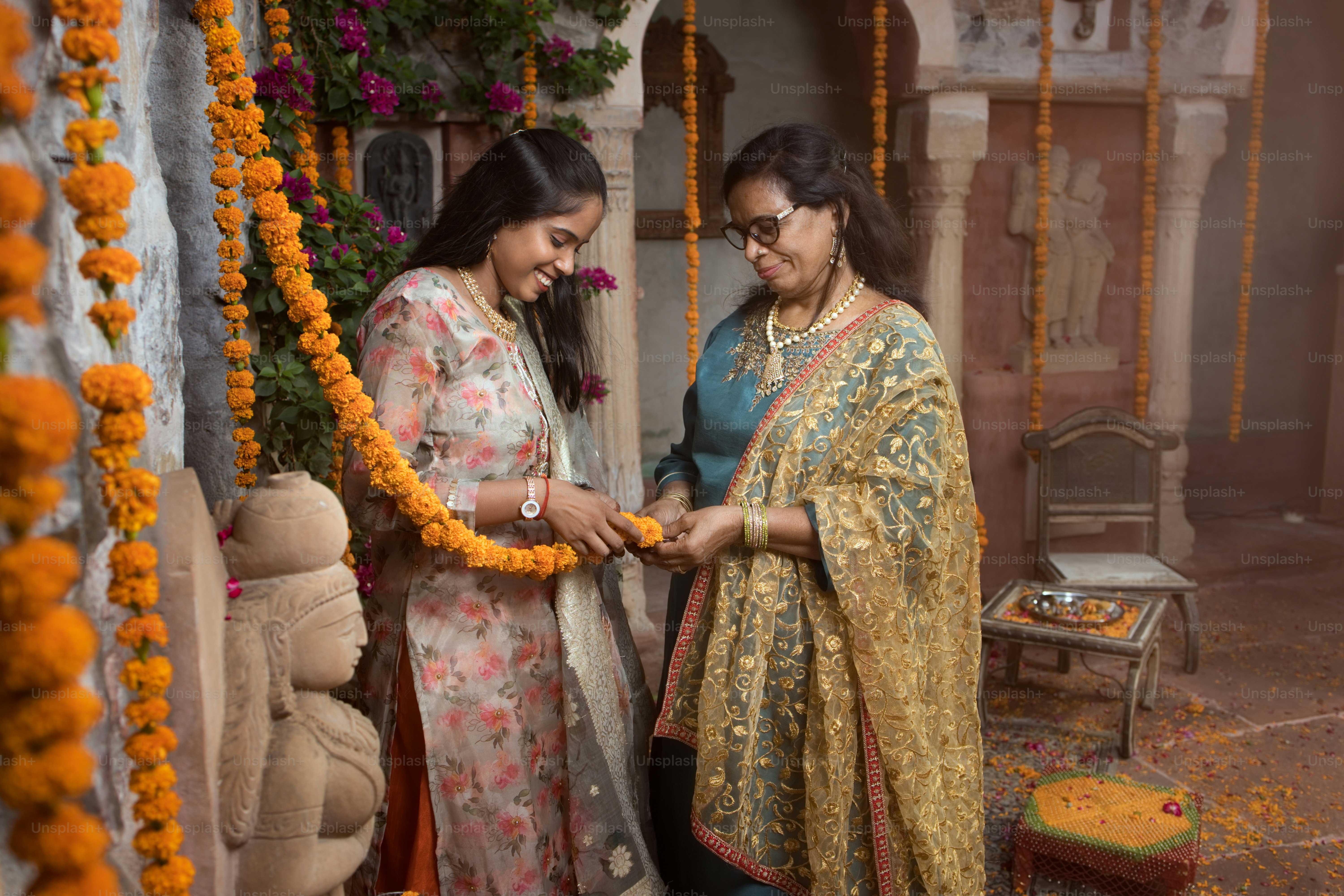 Shallow focus photo of woman in red sari dress photo – Free Indian ...