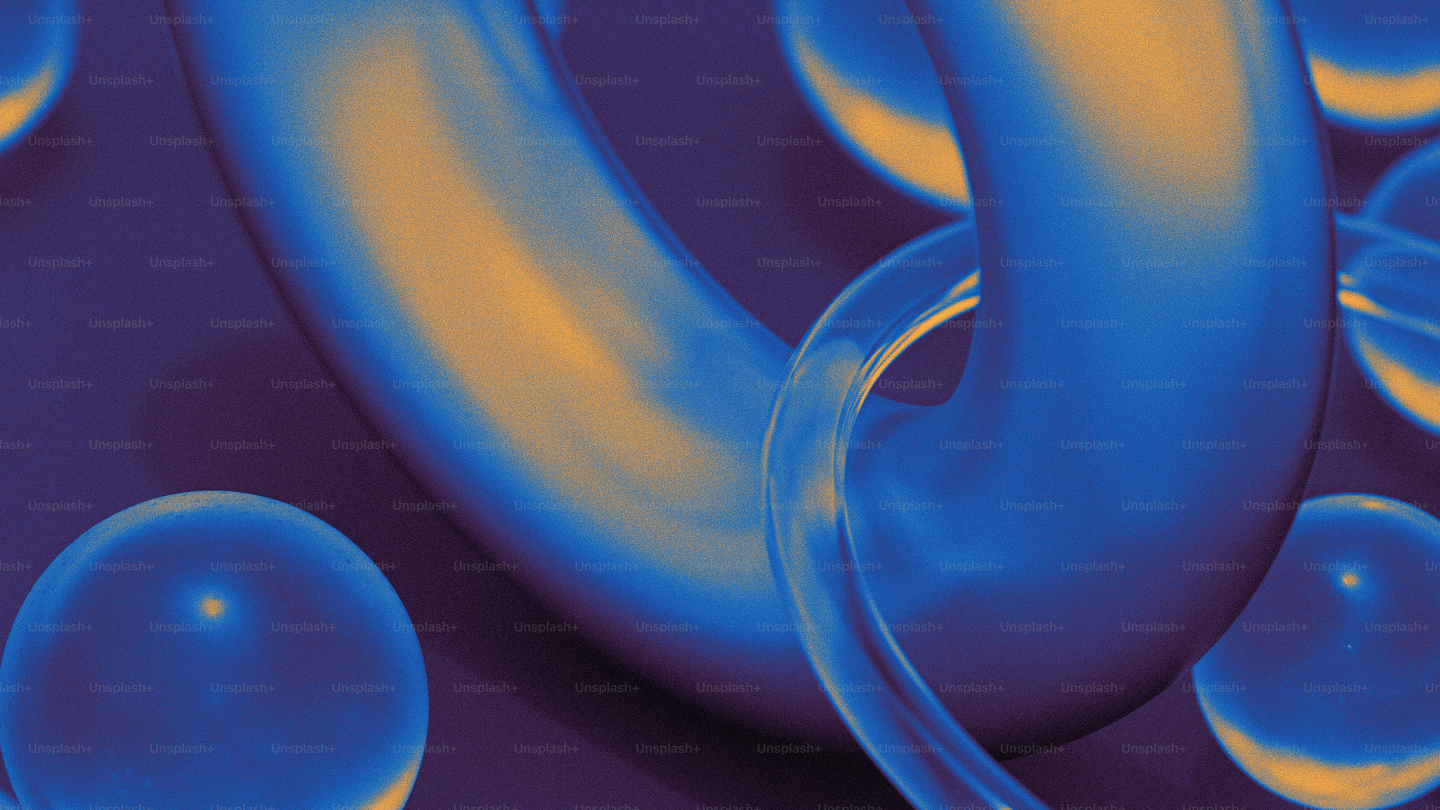 A close up of a blue and yellow object photo – Neon gradient Image on ...