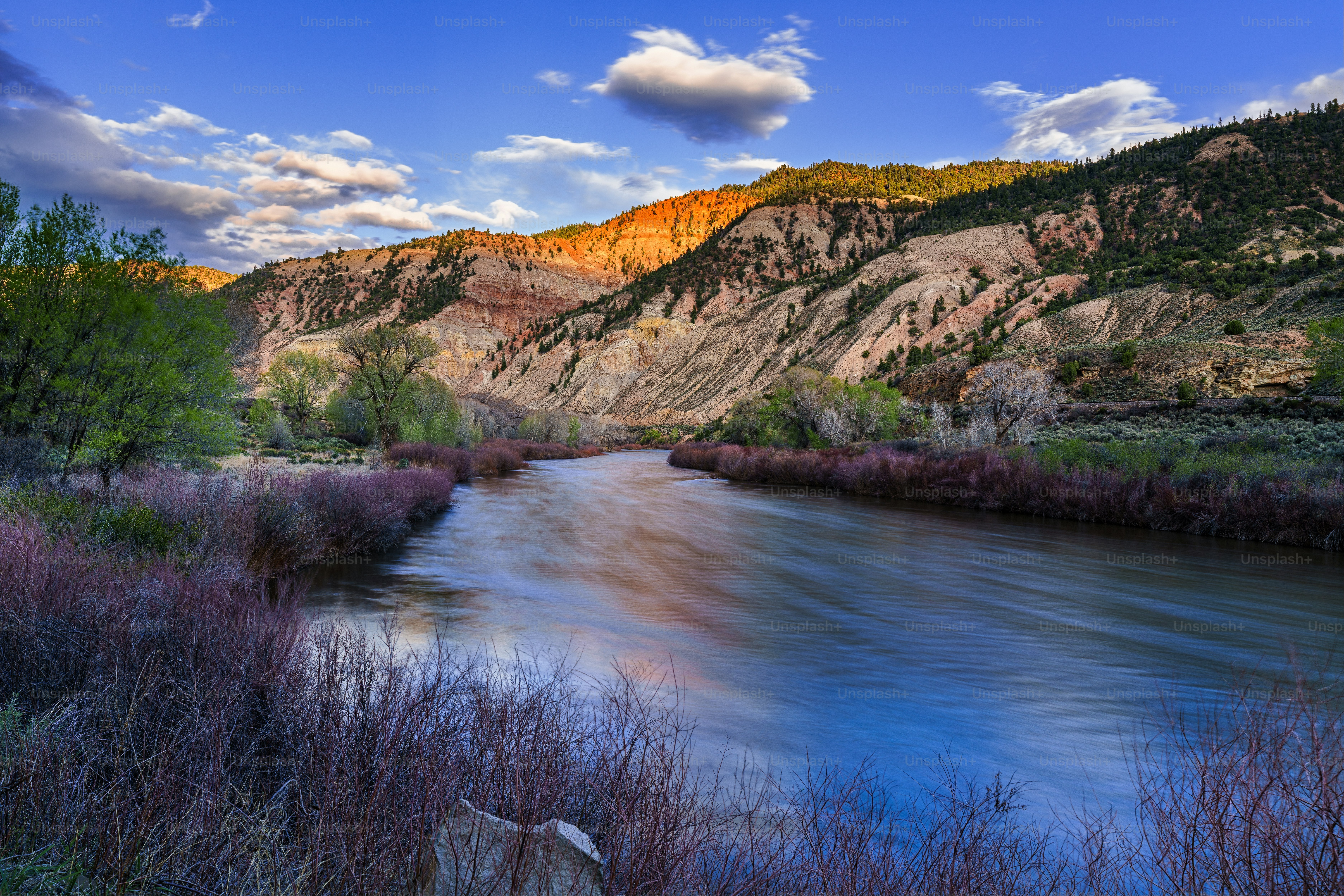 Long Exposure Colorado River Sunset Reflections in Water - River ...