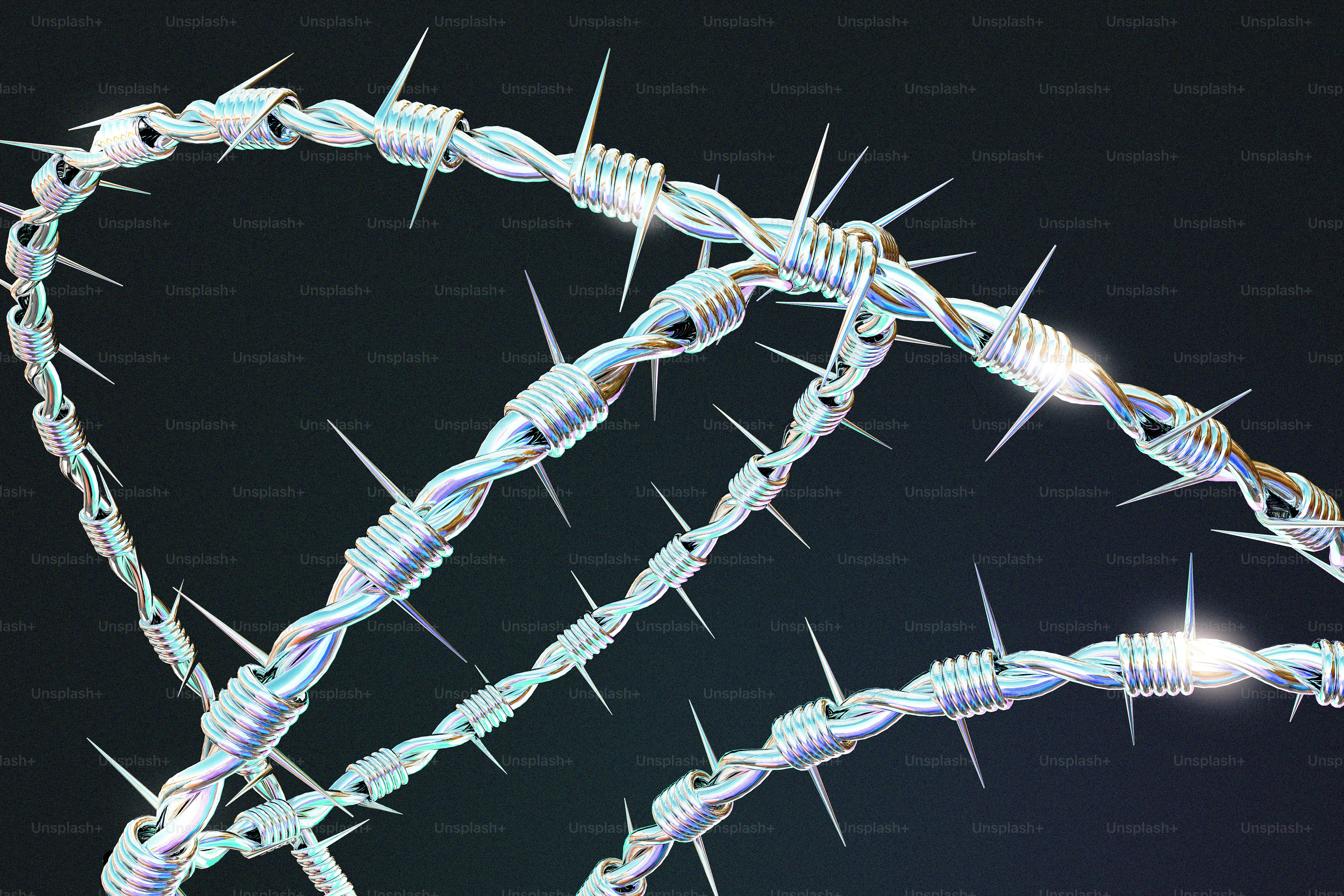 A close up of a bunch of barbed wire photo – Spikes Image on Unsplash