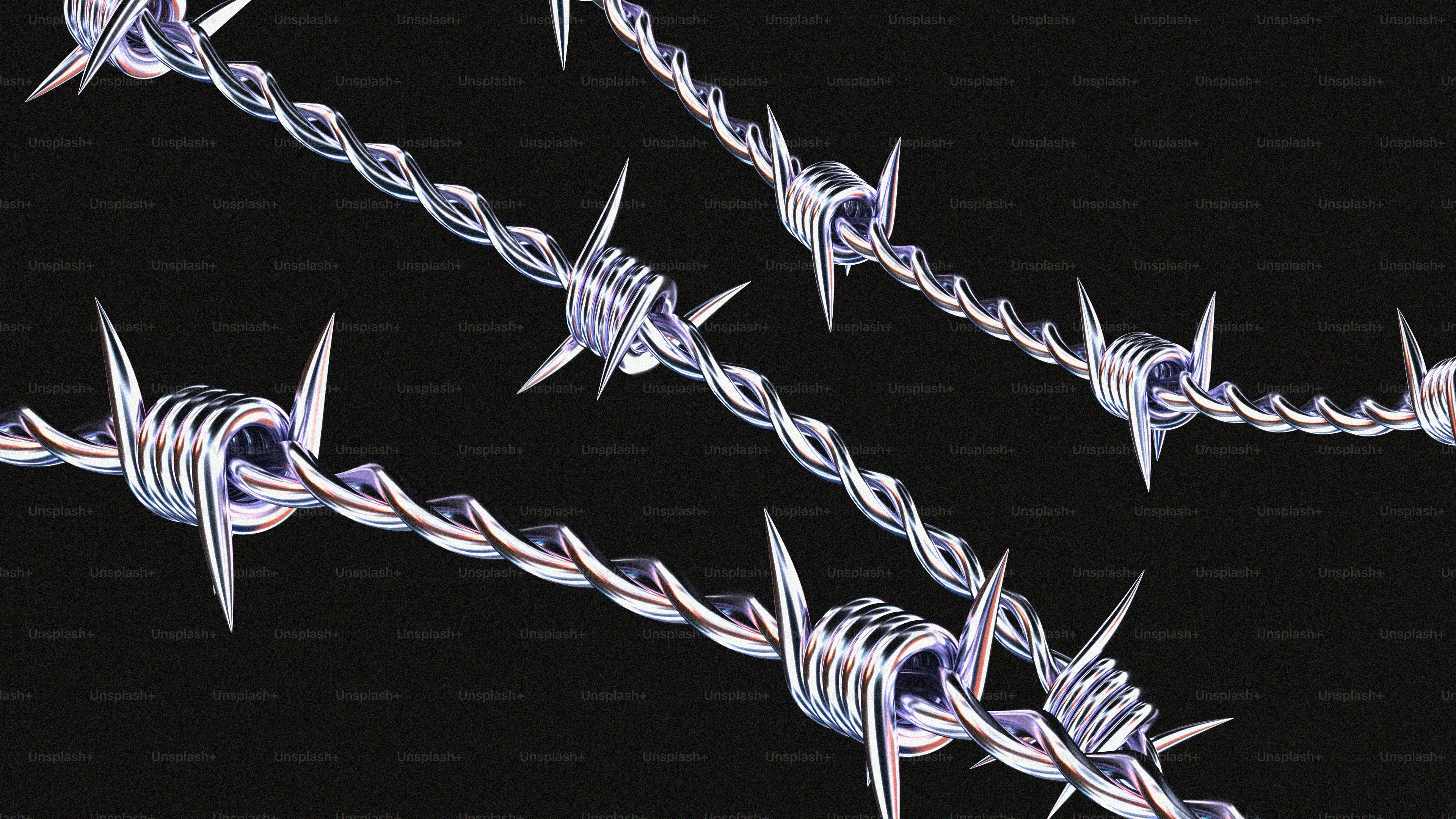 A close up of a barbed wire fence photo – 3d render Image on Unsplash