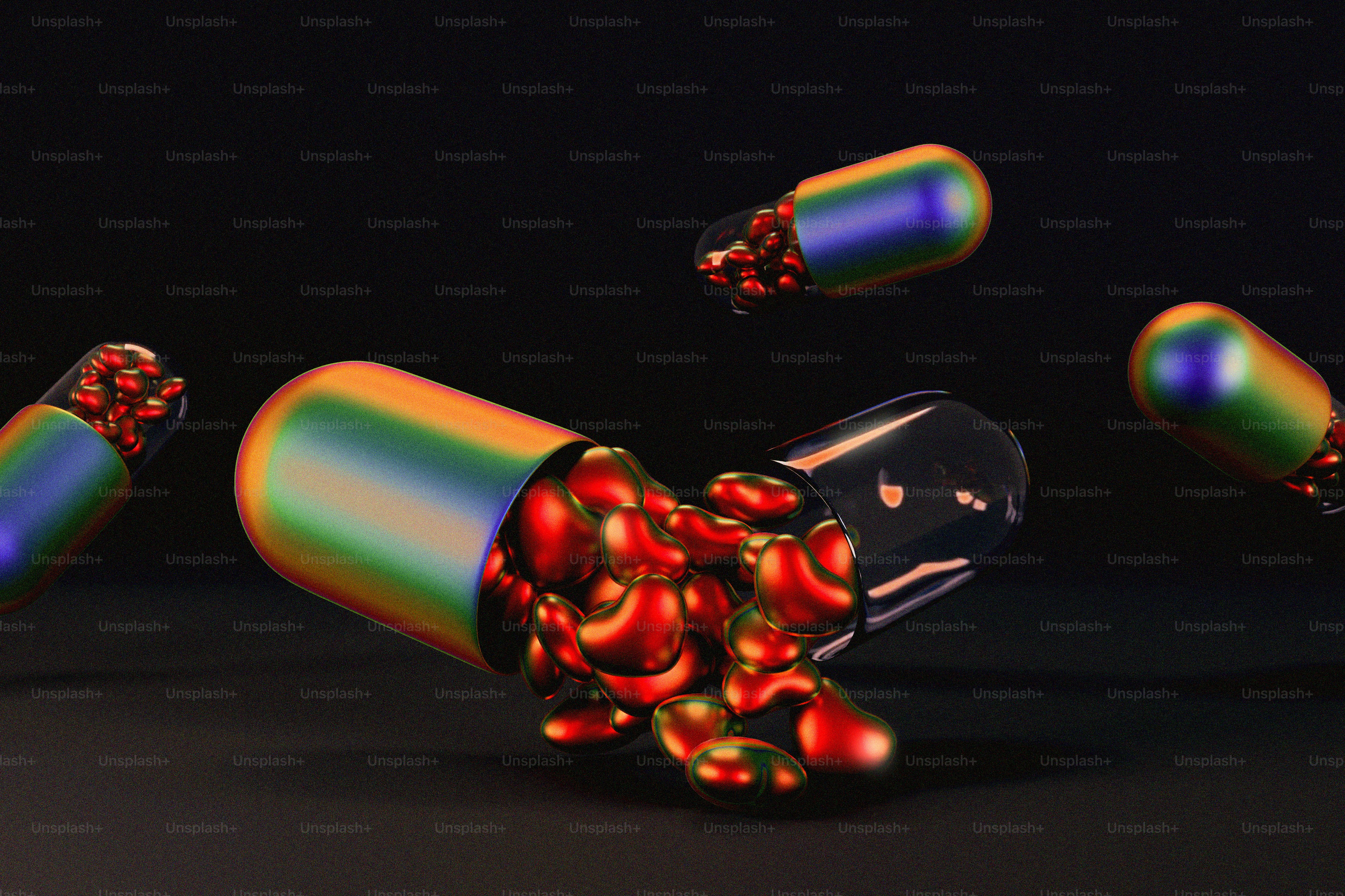 A computer generated image of a multi - colored object photo – 3d ...