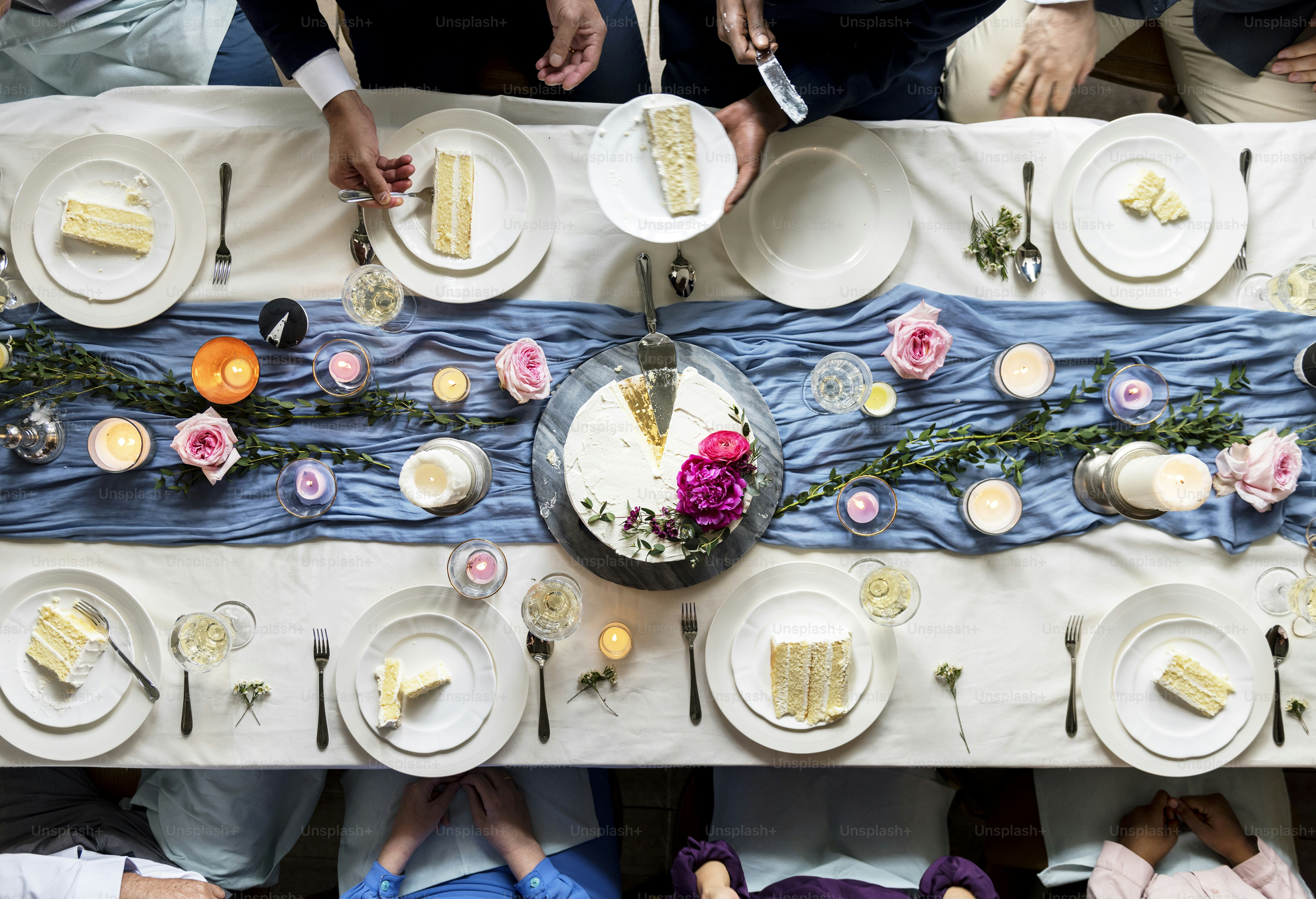 Group of Diverse Friends Gathering Eating Cakes Together photo – Food ...