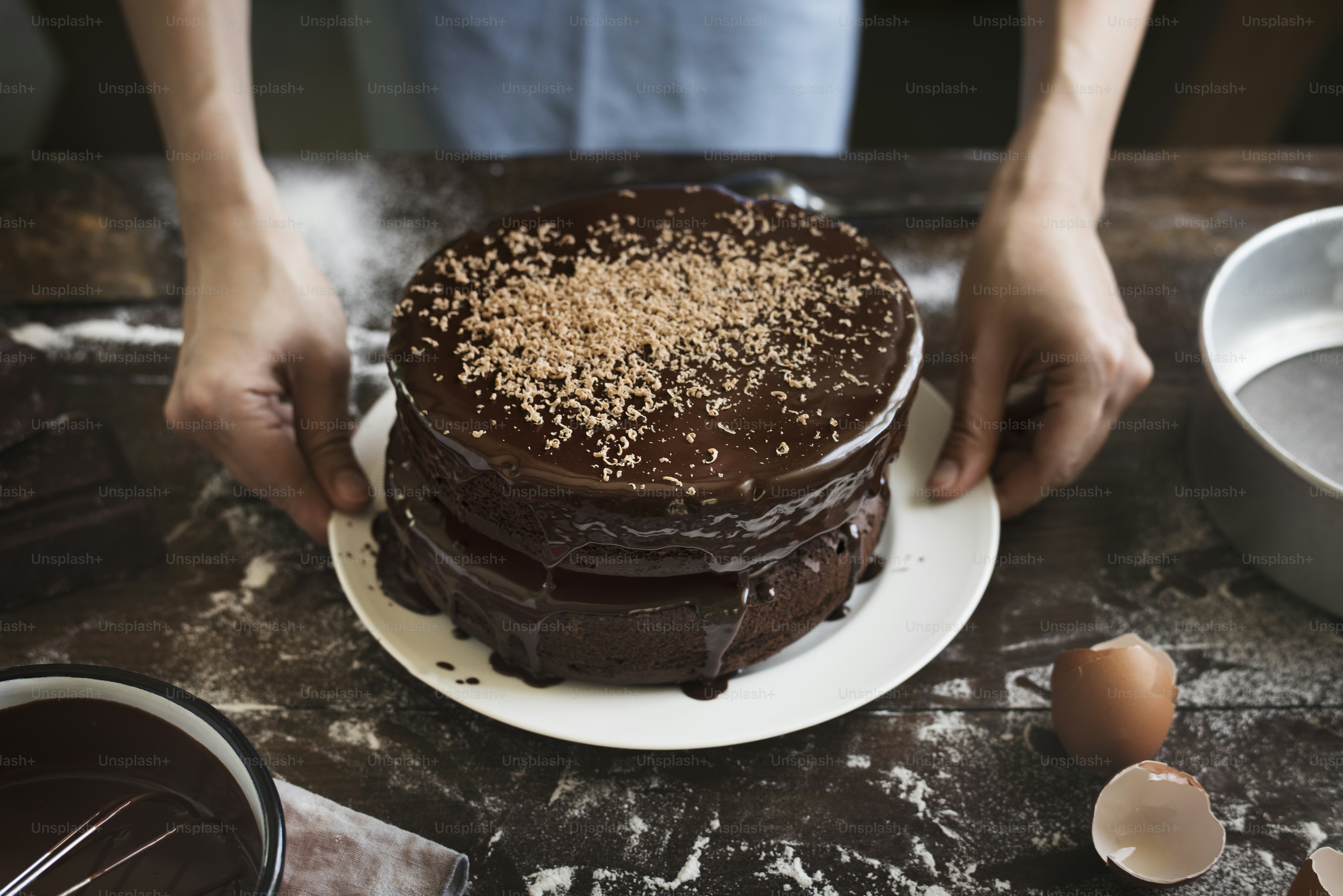 Chocolate cake food photography recipe idea photo – Baking Image on ...