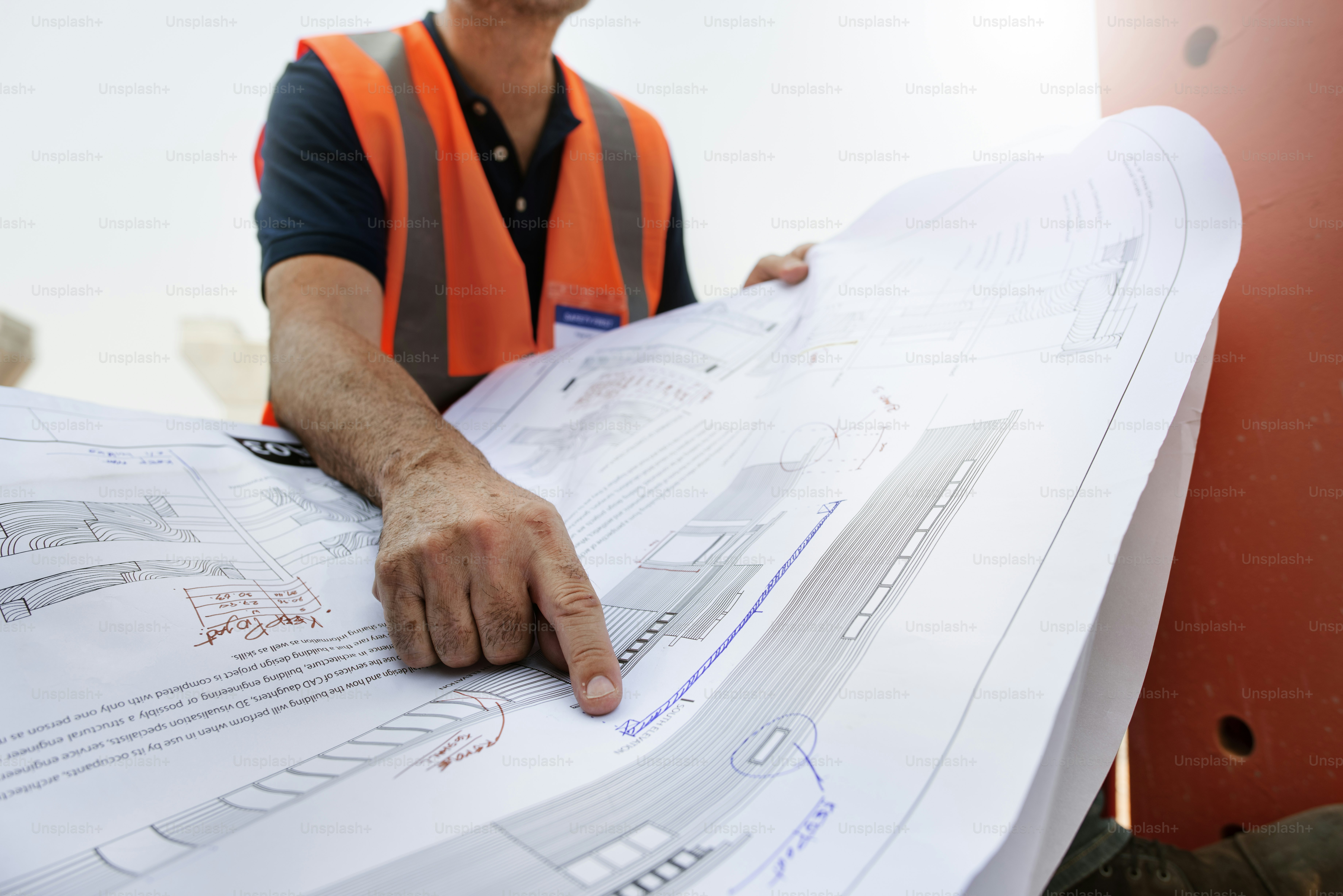 Blueprint Architect Career Structure Construction Concept photo ...