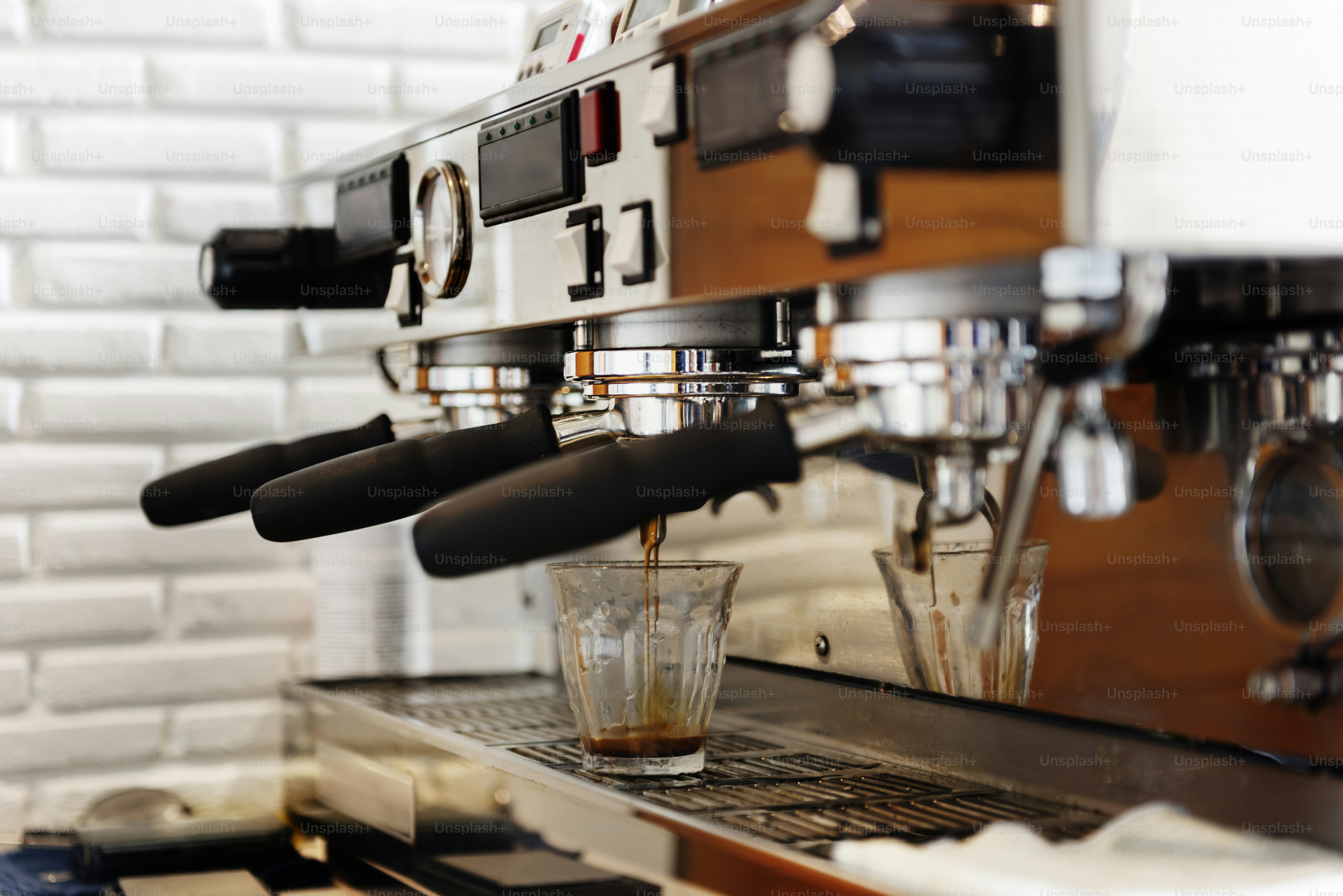 Portafilter Cafe Coffee Restaurant Prepare Machine Concept photo ...