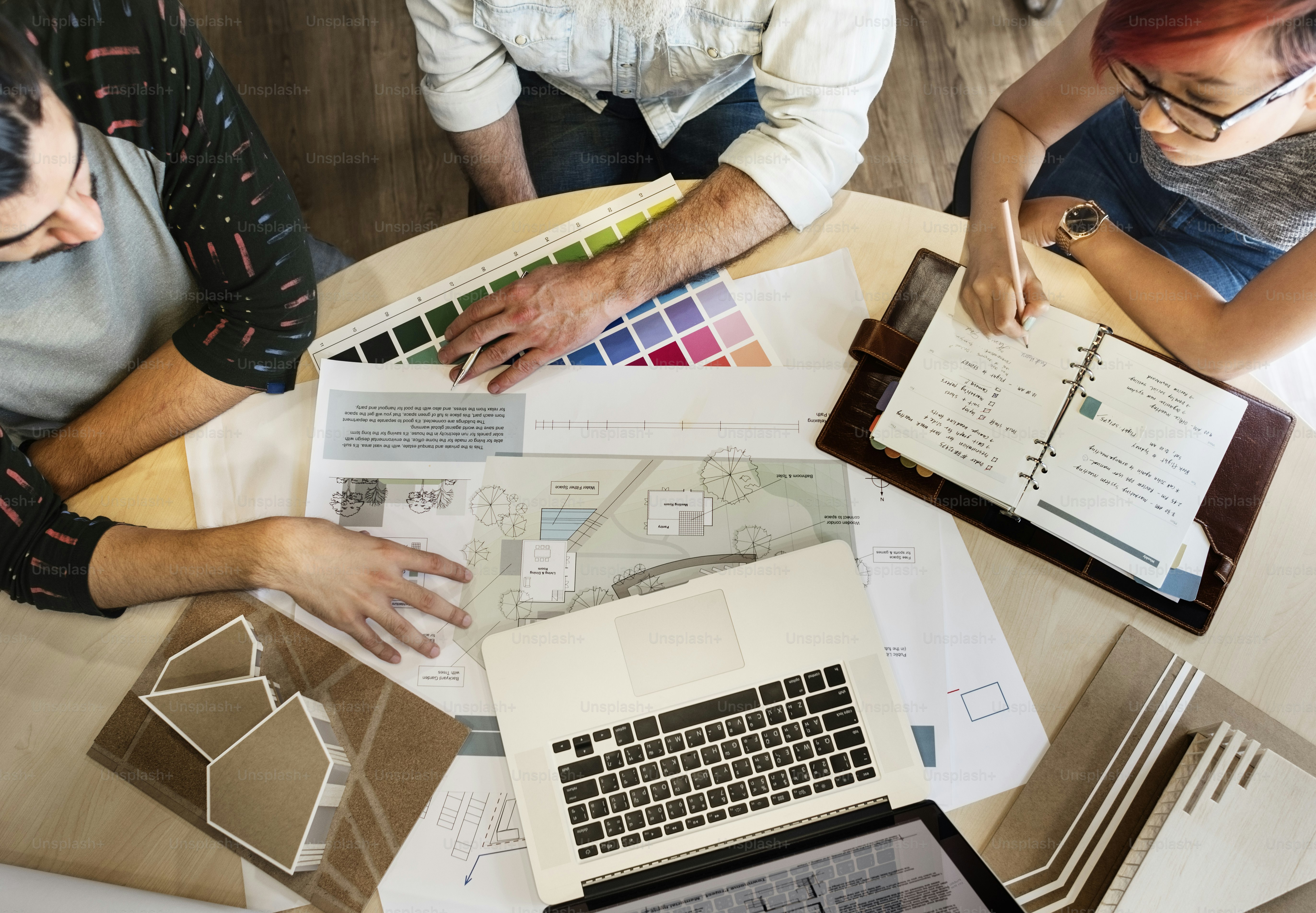 Design Studio Architect Creative Occupation Meeting Blueprint Concept ...