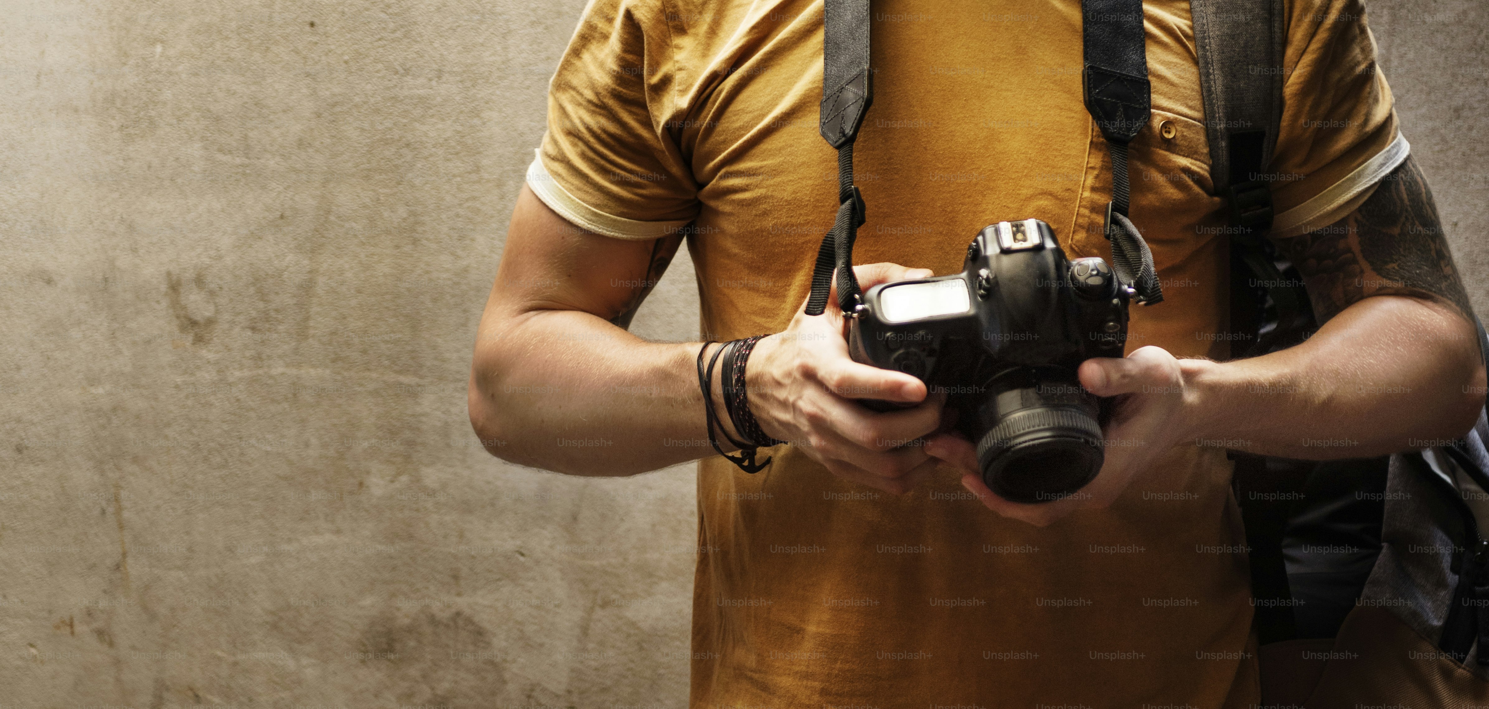 Photographer Camera DSLR Shooting Journalist Concept photo – Handsome ...