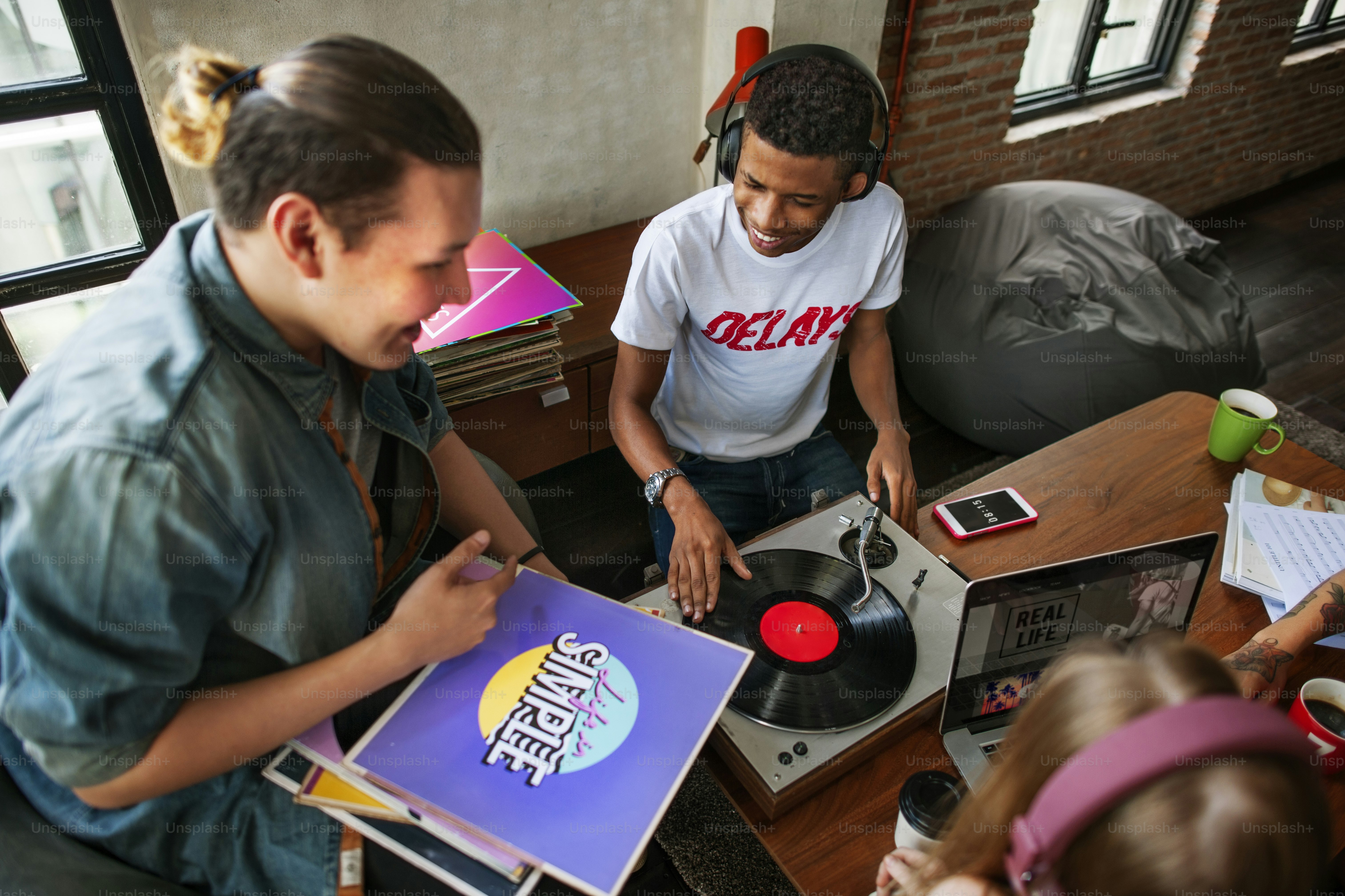 Turntable Vinyl Record DJ Scratch Music Entertainment Concept photo ...