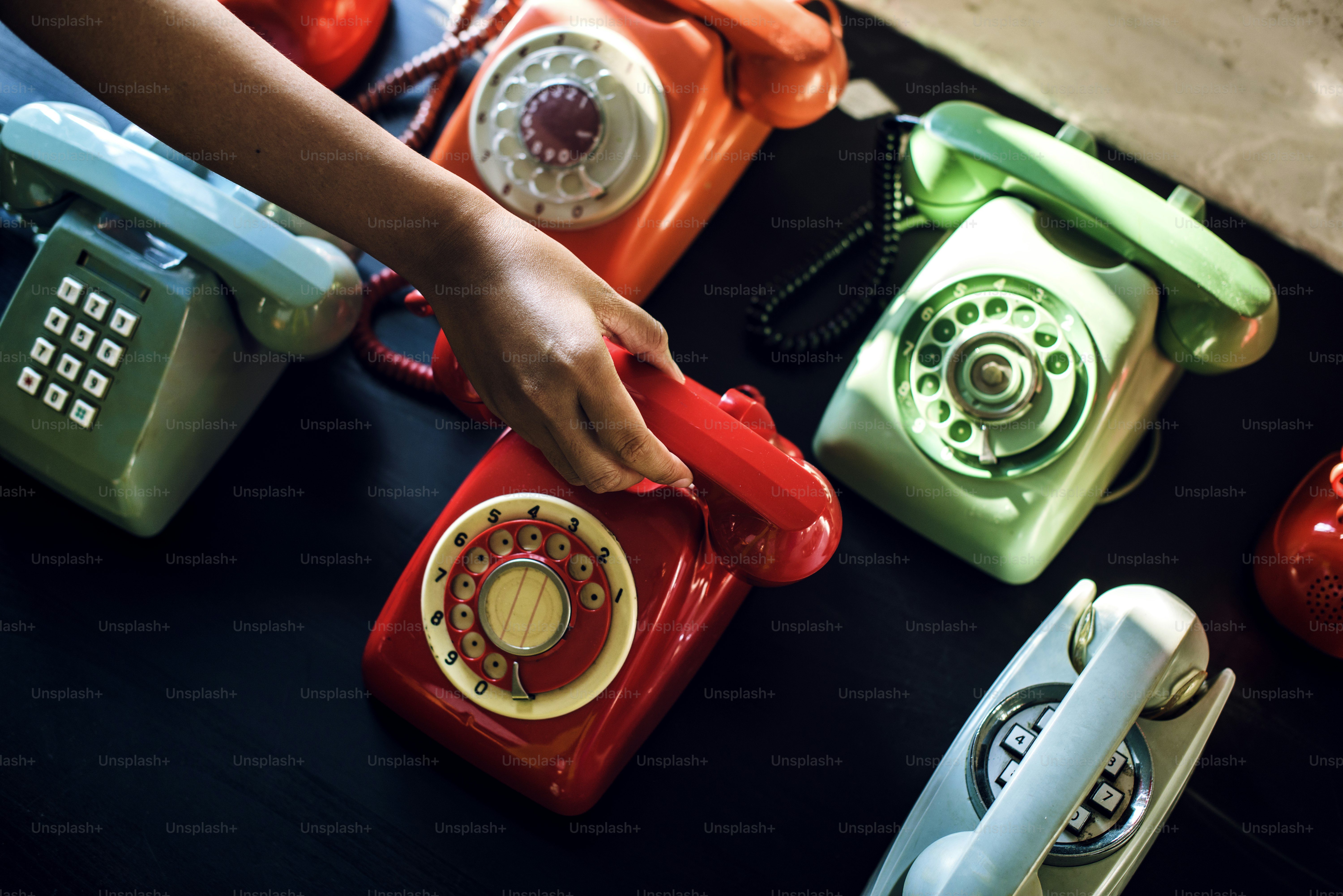 Antique rotary dial retro home phone photo – Retro style Image on Unsplash