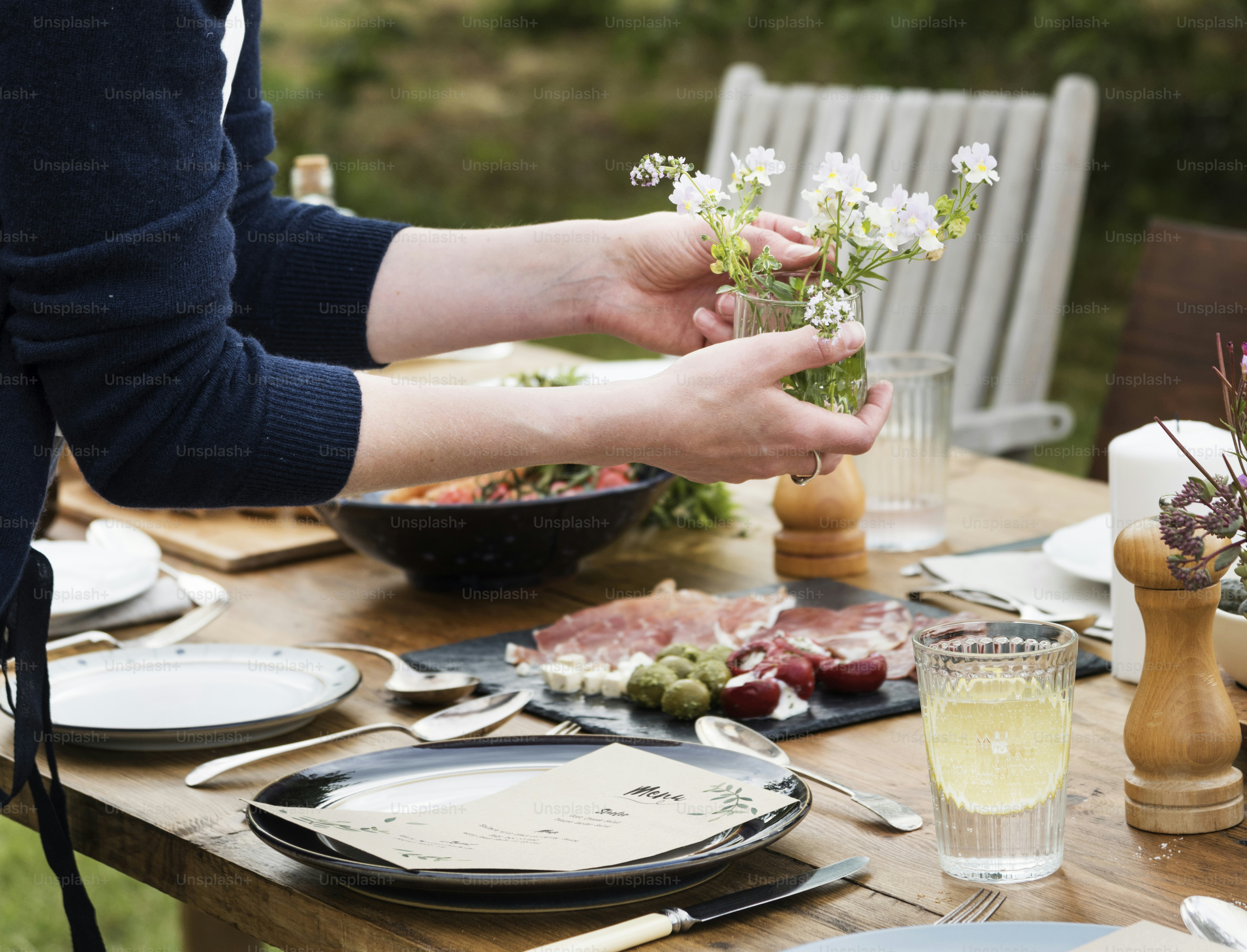 Woman Preparing Table Dinner Concept photo – Flower Image on Unsplash
