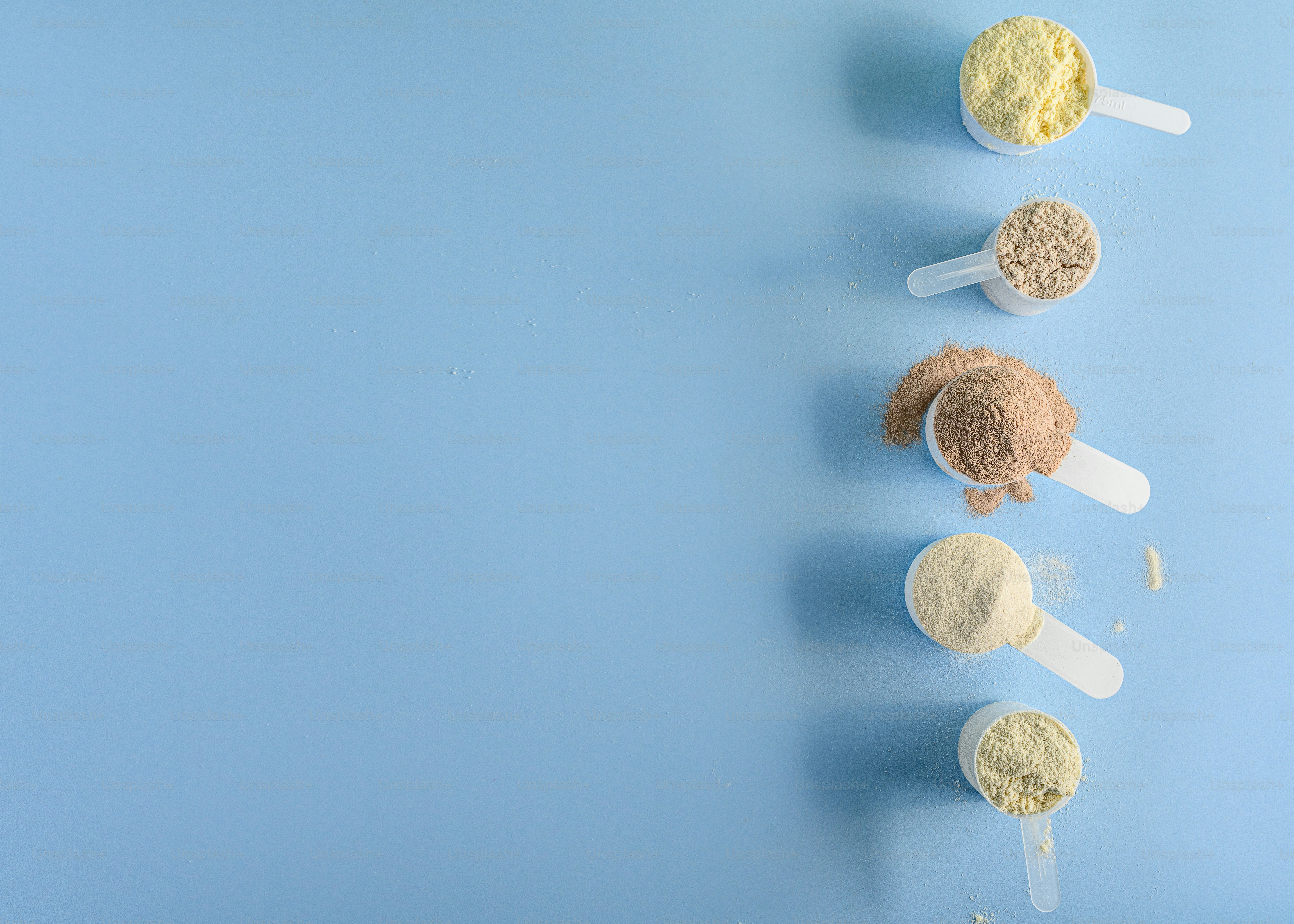 A group of different types of powdered food photo – Healthy food Image ...