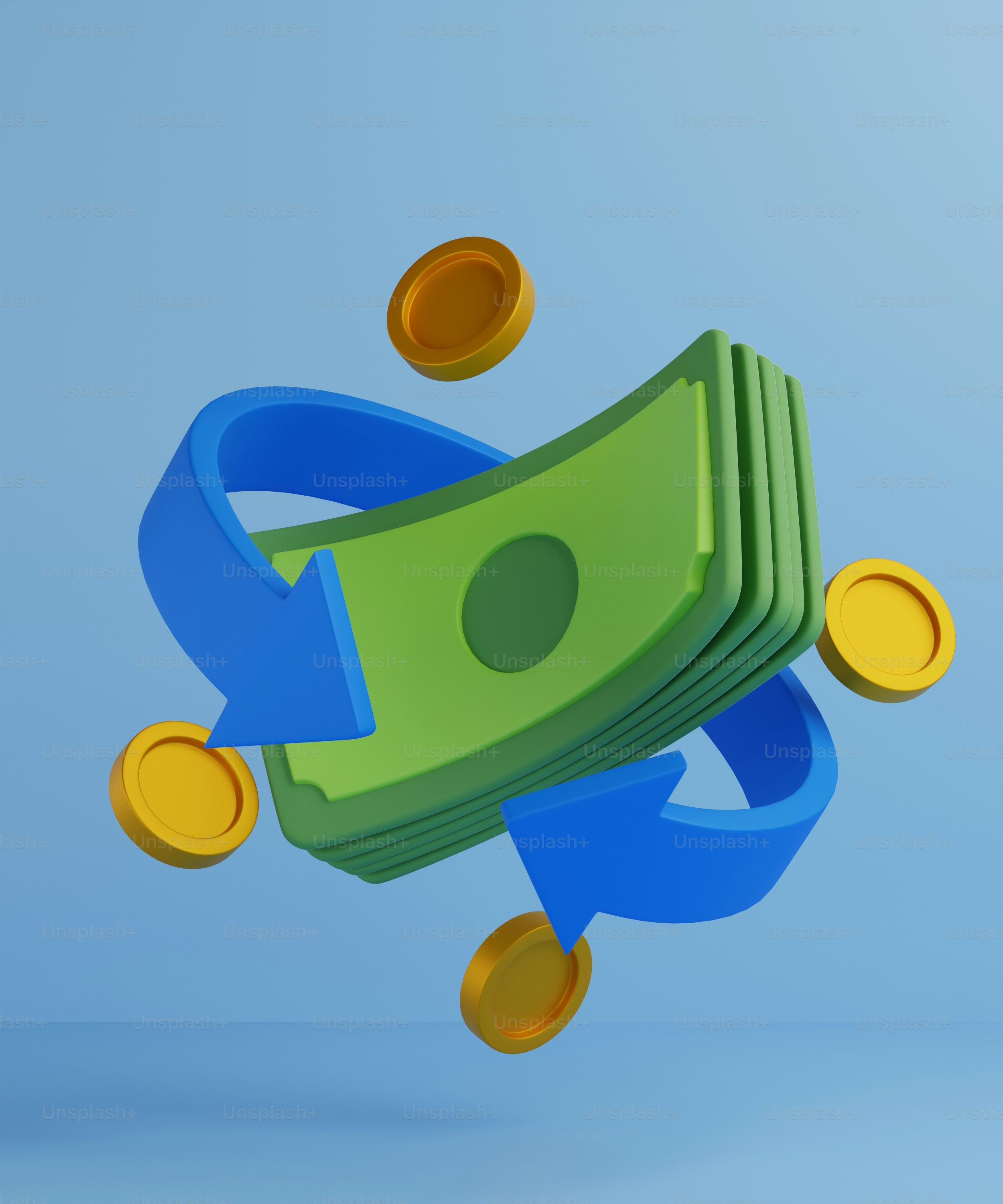 A pile of money flying through the air photo – 3d render Image on Unsplash