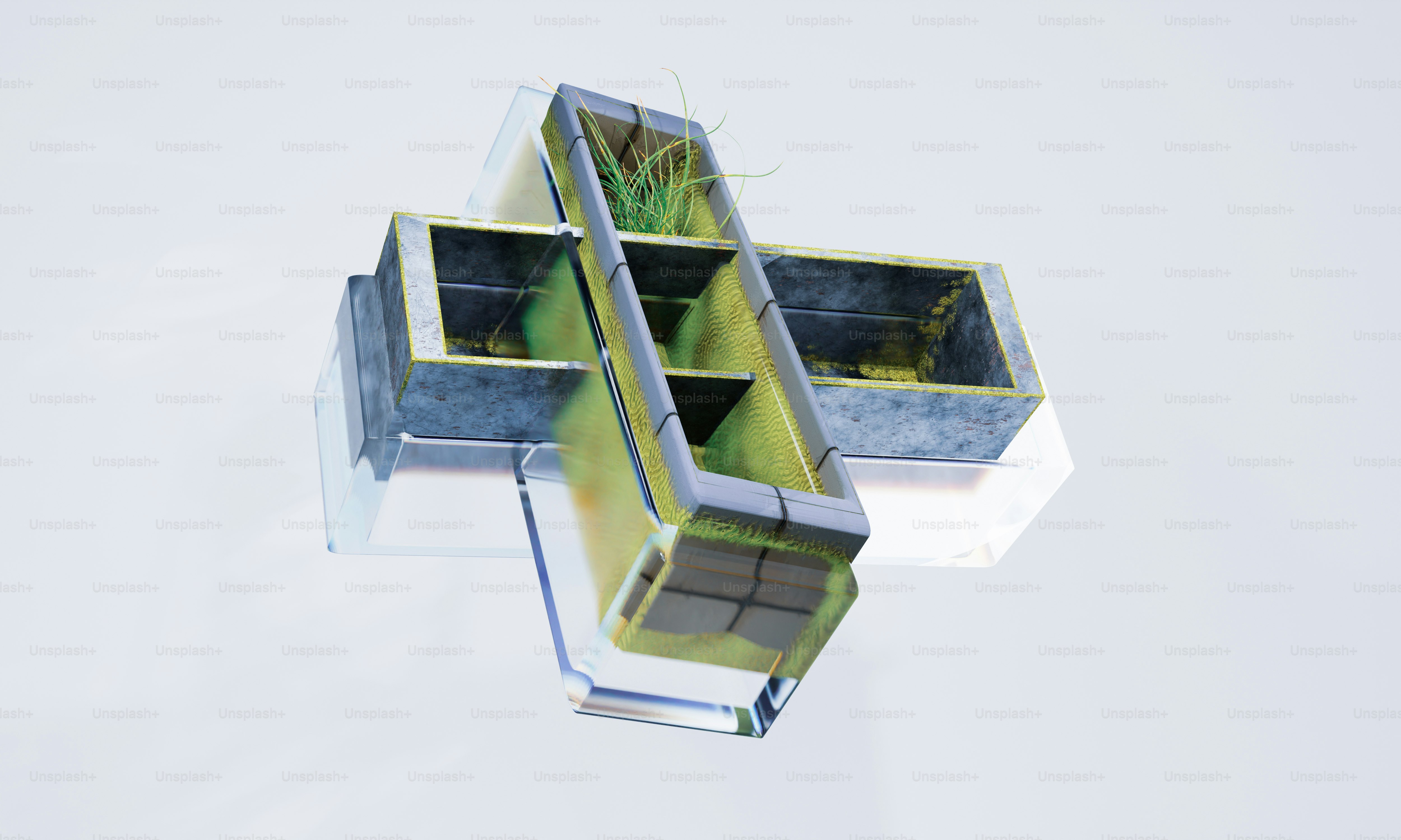 A view of a building from above looking down photo – Modern ...