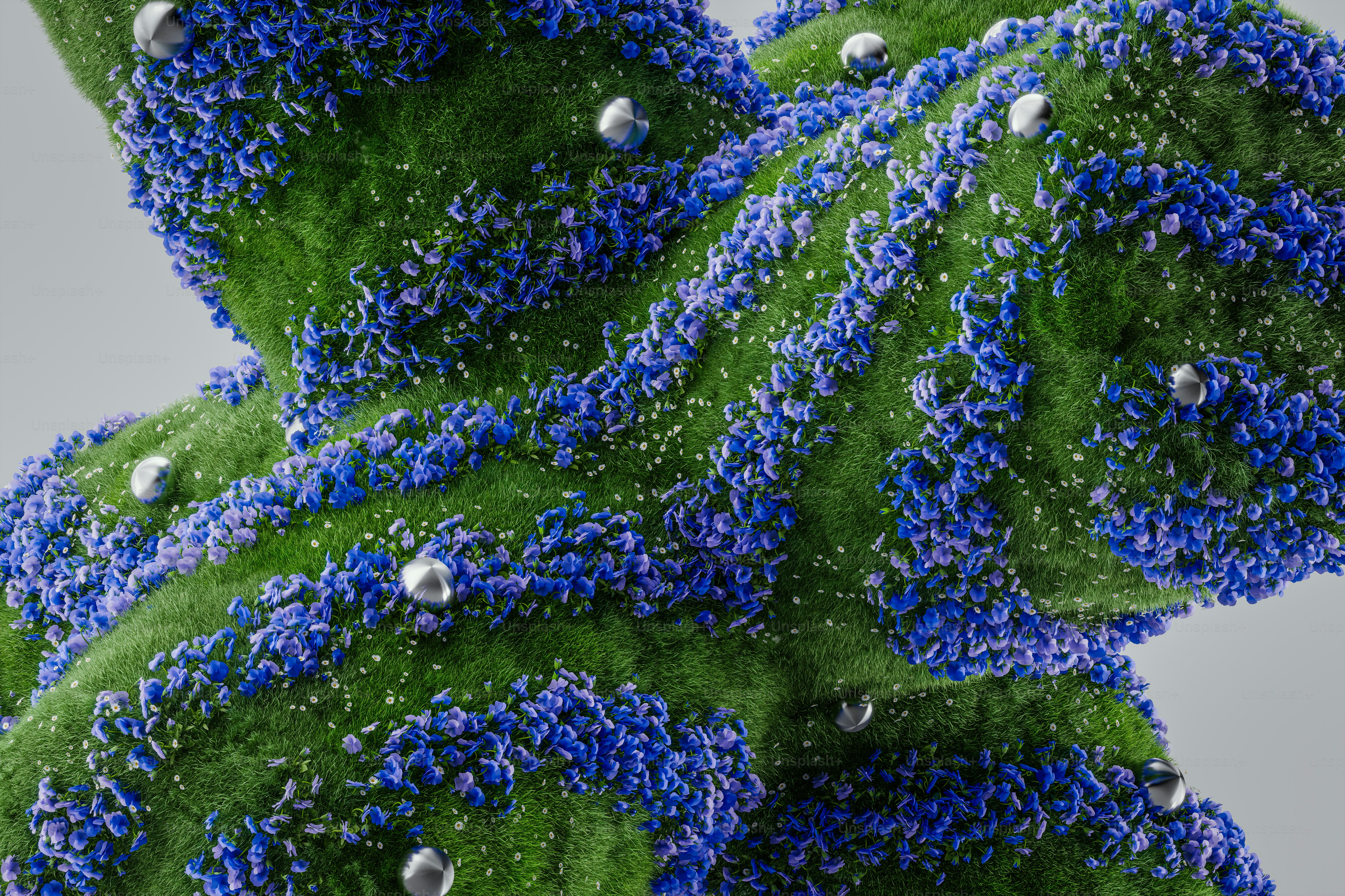 A close up of a green object with water droplets on it photo ...