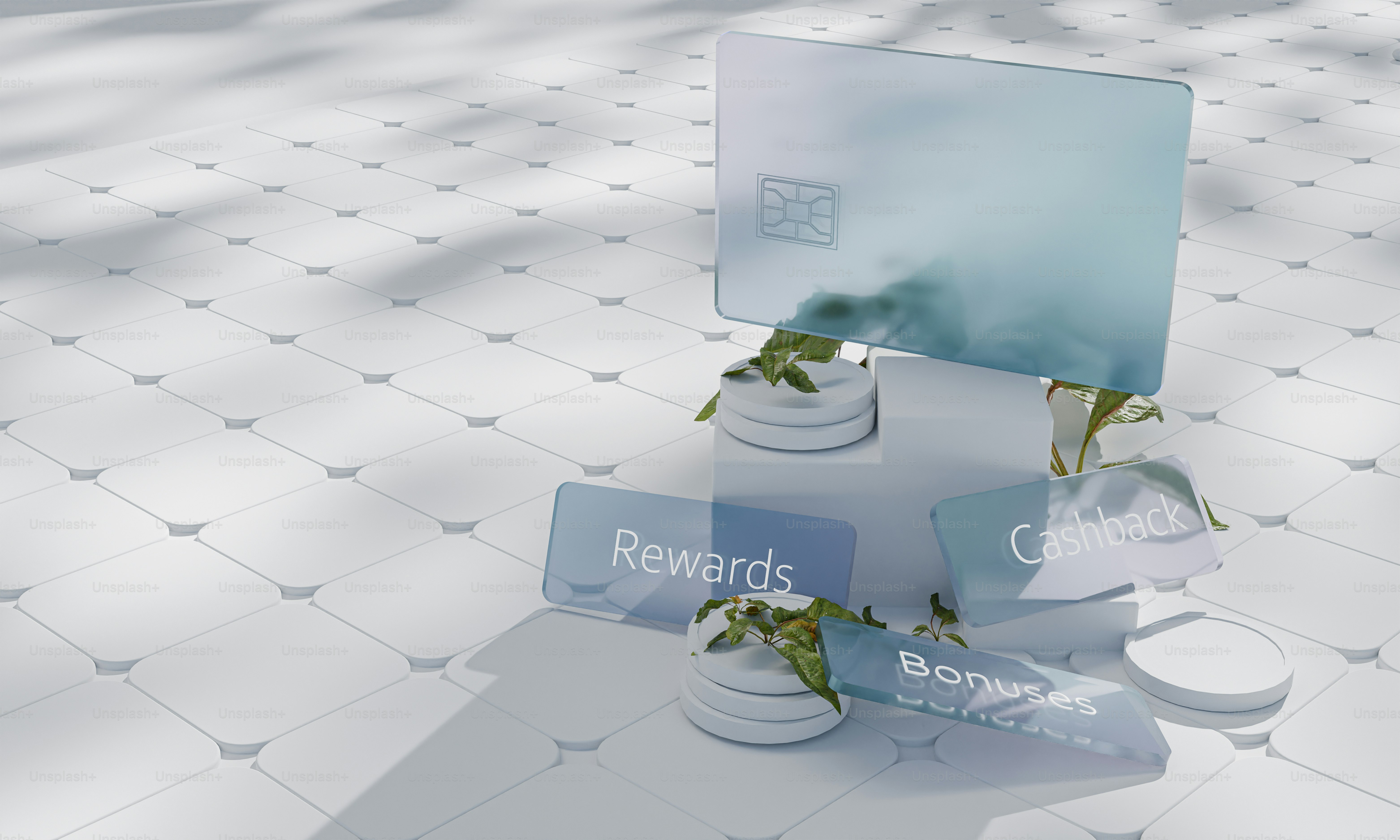 A white table topped with two white vases filled with flowers photo ...