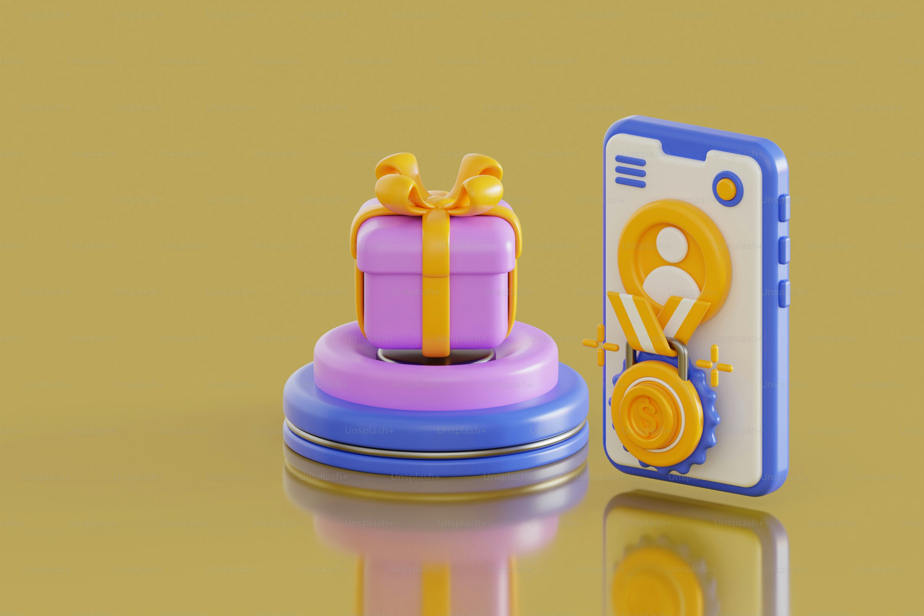 A cell phone with a gift box on top of it photo – Loyalty programme Image on Unsplash
