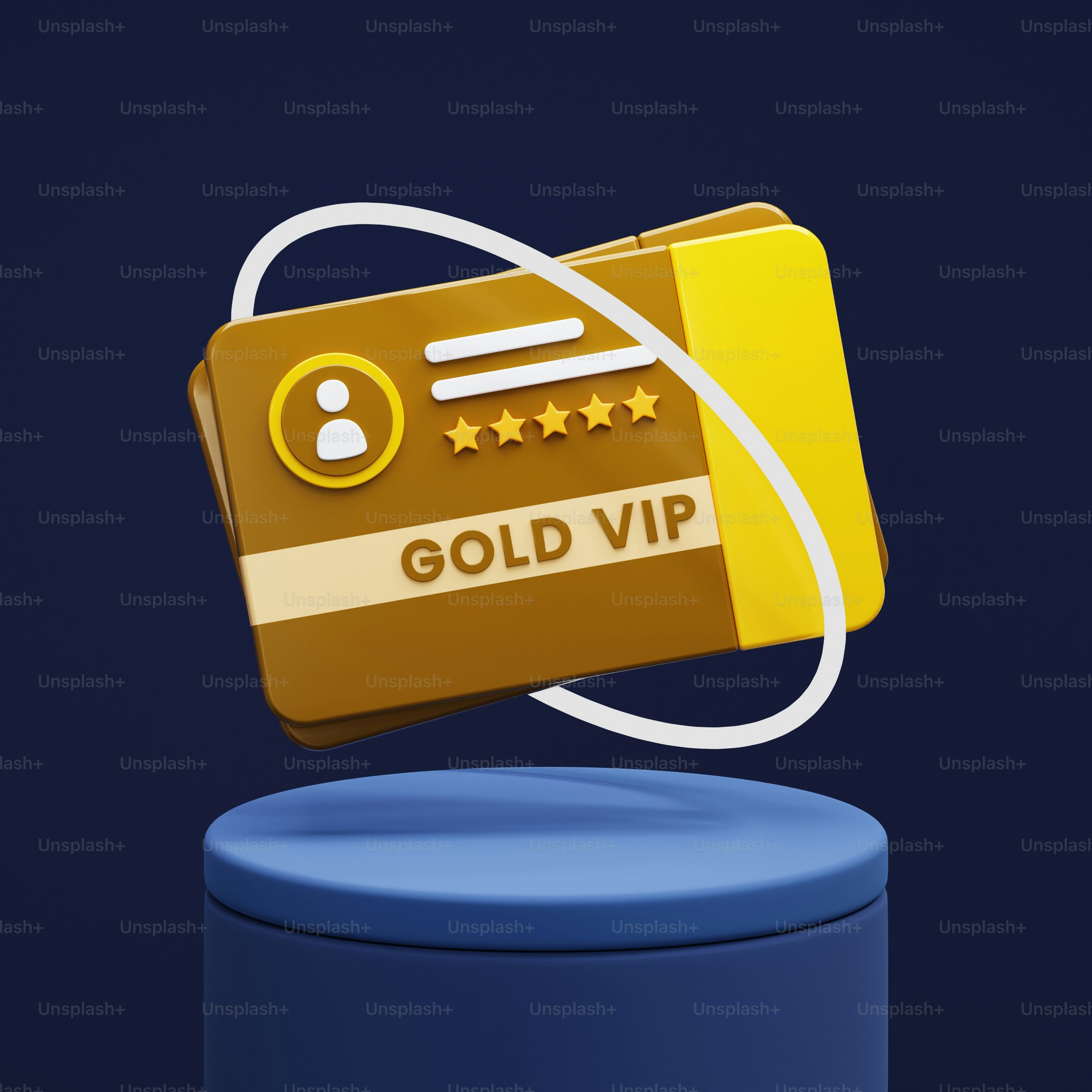 A gold visa card with five stars on it photo – Loyalty program Image on ...