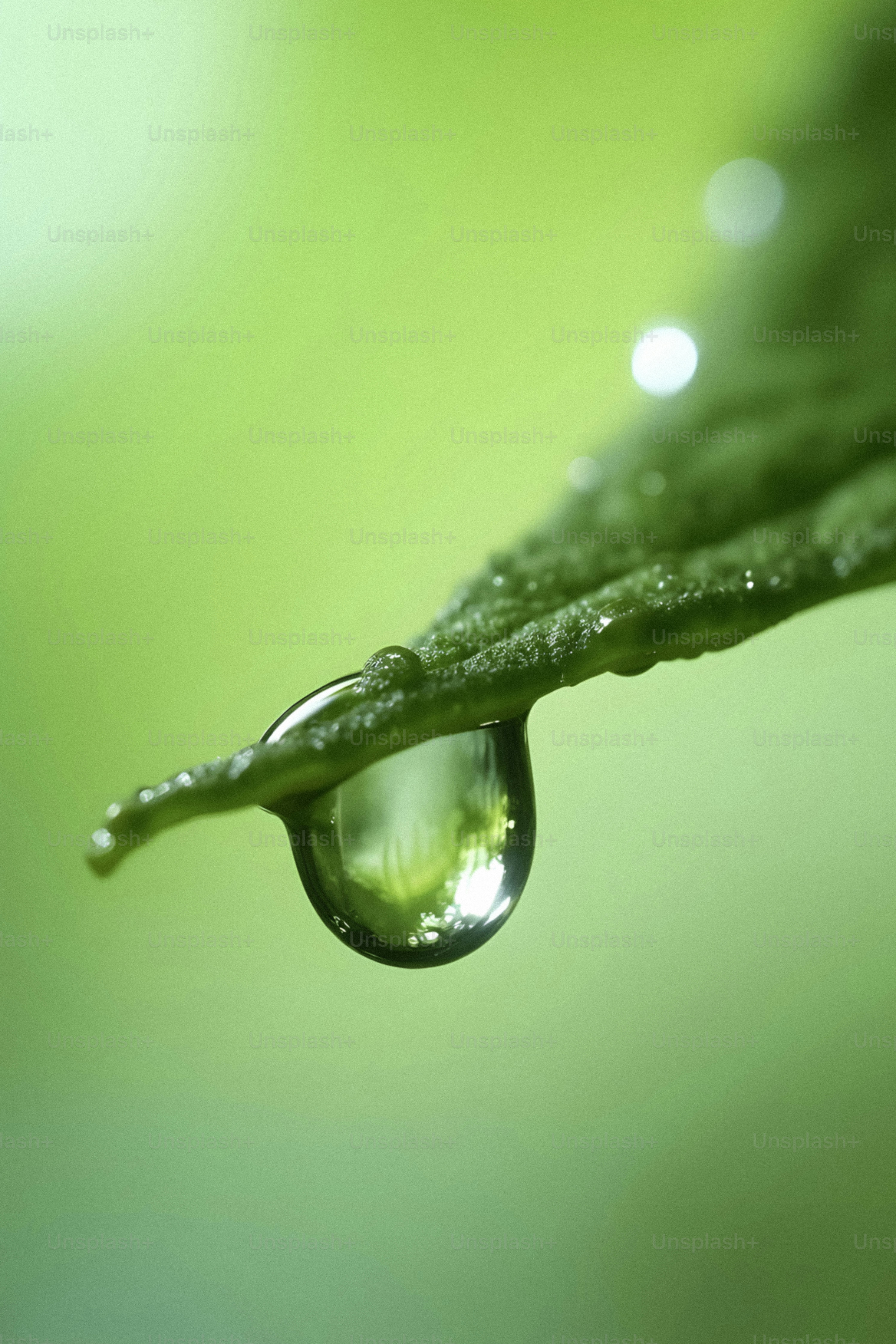 A drop of water on a green leaf photo – Flower Image on Unsplash