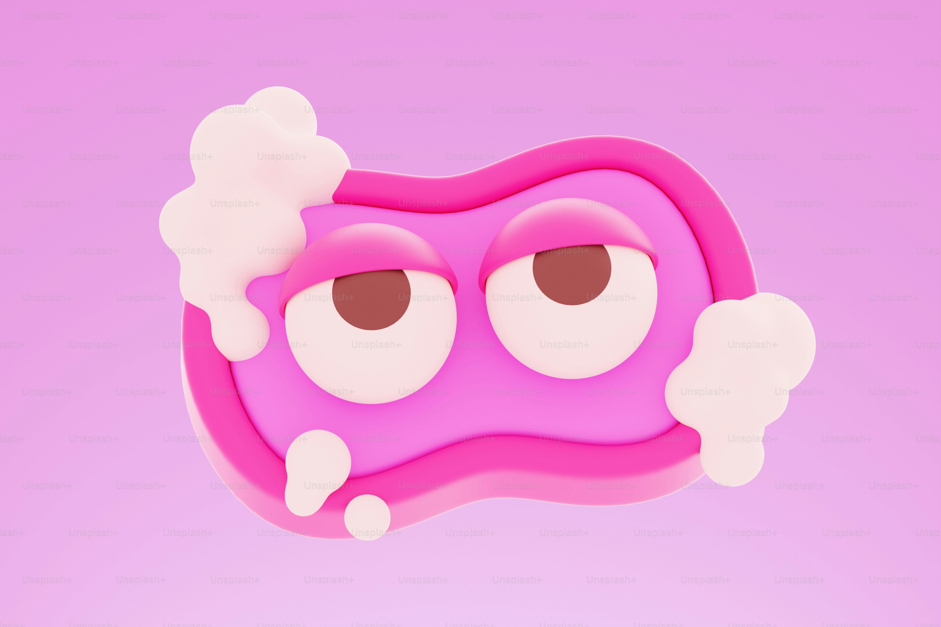 A pink object with a pair of eyes on it photo – 3d Image on Unsplash